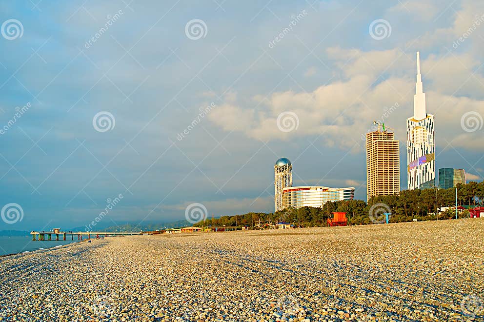 Batumistrand, Georgië stock afbeelding. Image of kust - 54880295