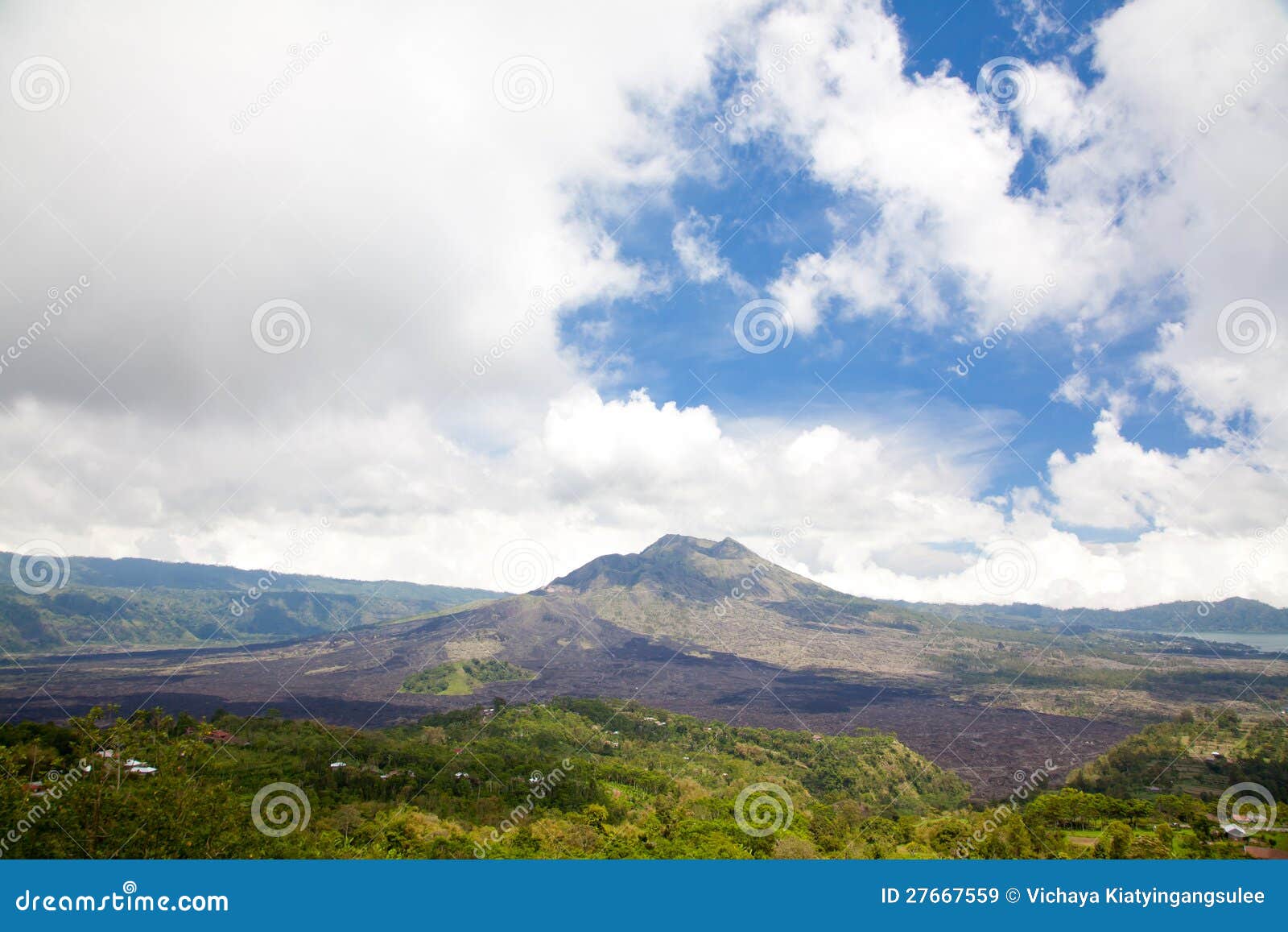Batur Vulkan Bali Indonesien Stockbild - Bild von bali, lava: 27667559