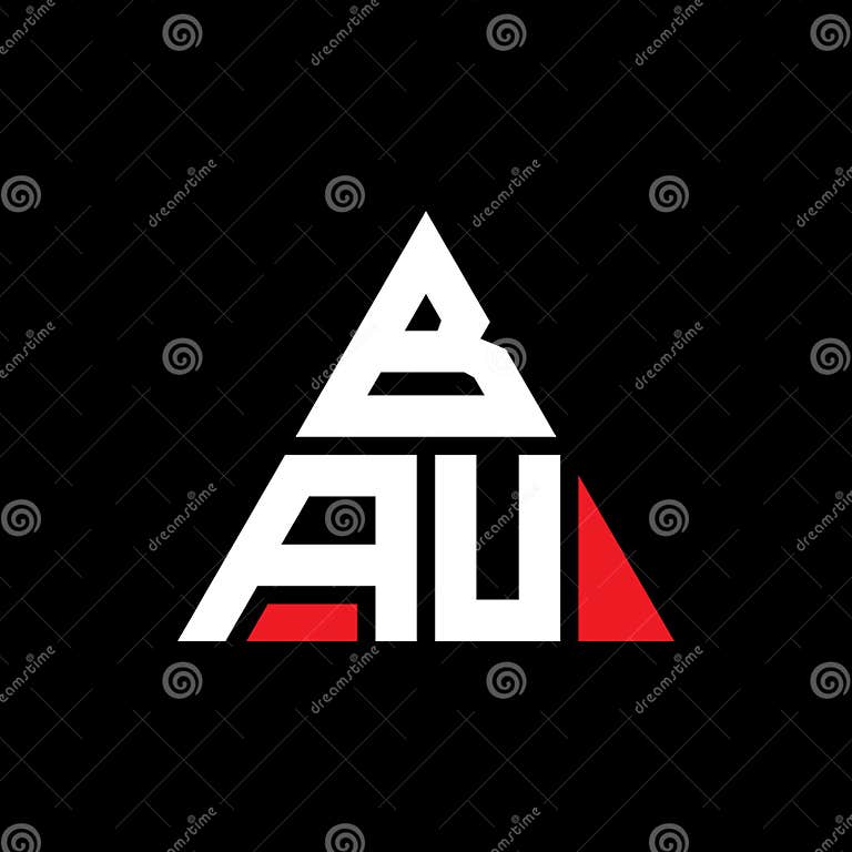 BAU Triangle Letter Logo Design with Triangle Shape. BAU Triangle Logo ...