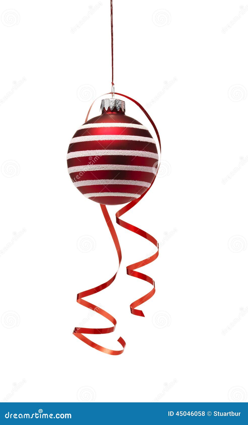 Bauble with hanging ribbon stock photo. Image of bauble - 45046058