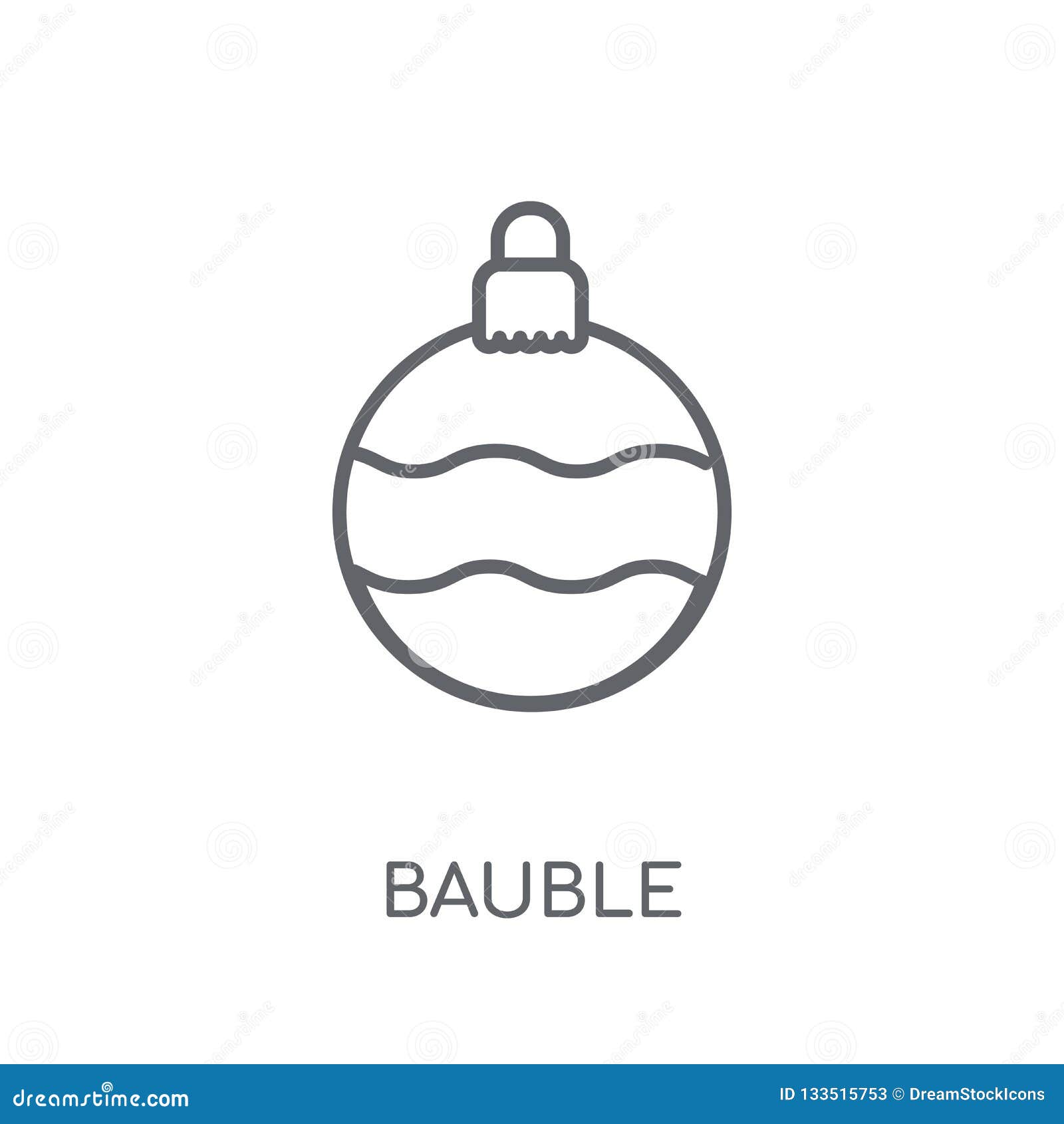 Bauble Linear Icon. Modern Outline Bauble Logo Concept on White Stock ...