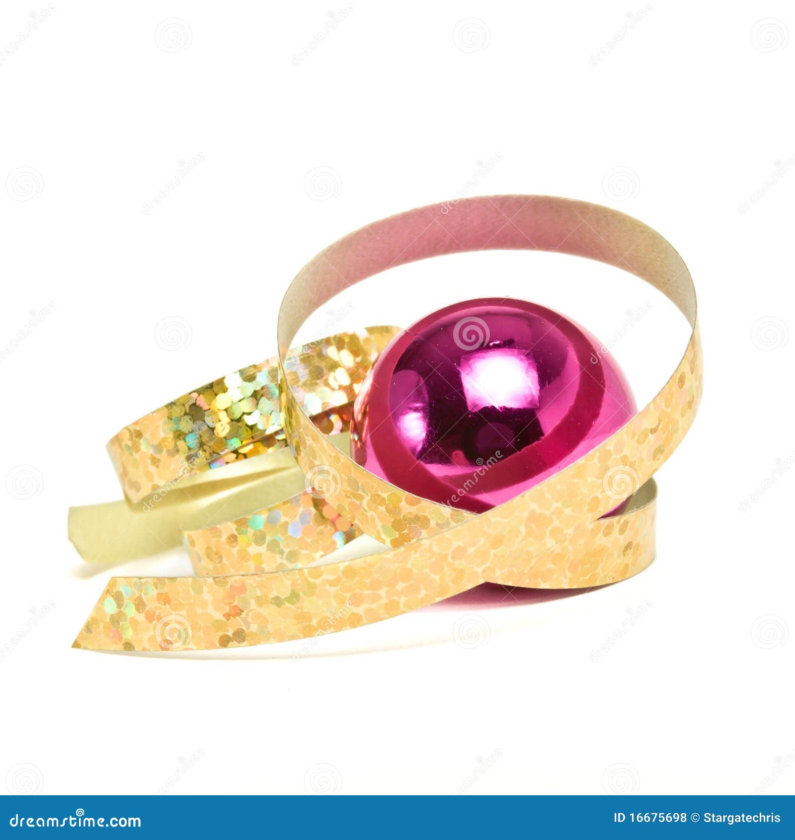 Bauble n Ribbon stock photo. Image of closeup, holiday - 16675698
