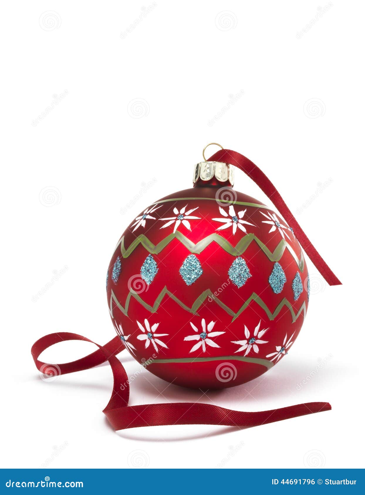 Bauble with Ribbon stock photo. Image of decoration, christmas - 44691796