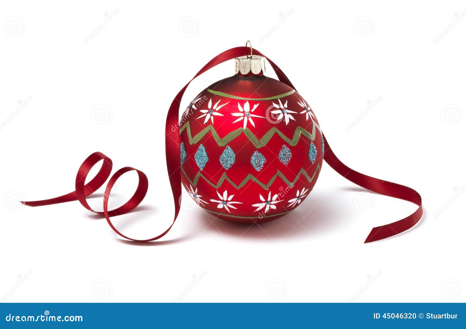 Bauble with Ribbon stock photo. Image of space, bauble - 45046320