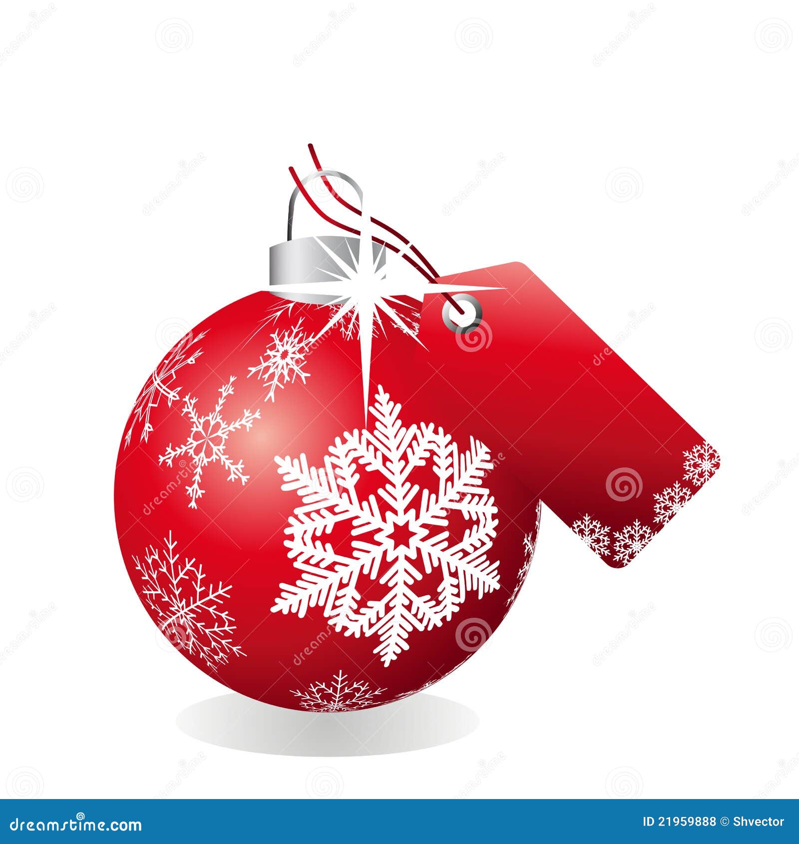 Bauble with tag stock vector. Illustration of sale, celebration - 21959888