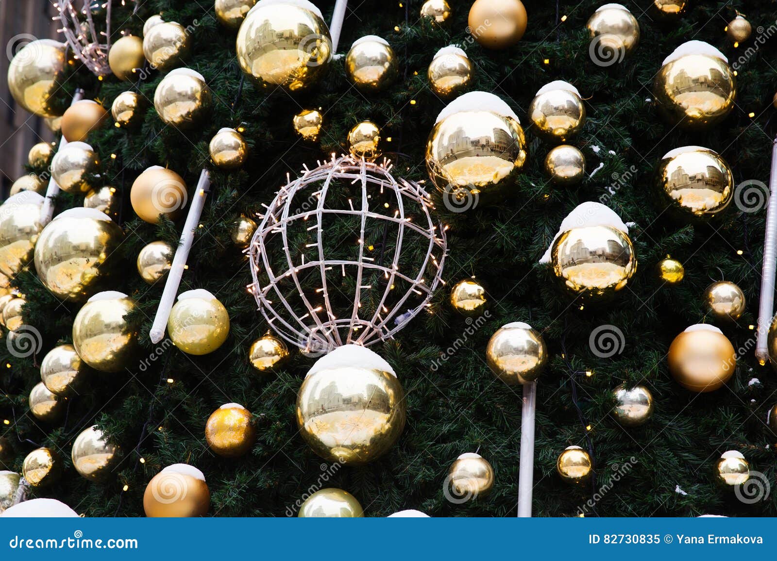 Baubles Hanging on Christmas Tree Stock Image - Image of christmas ...