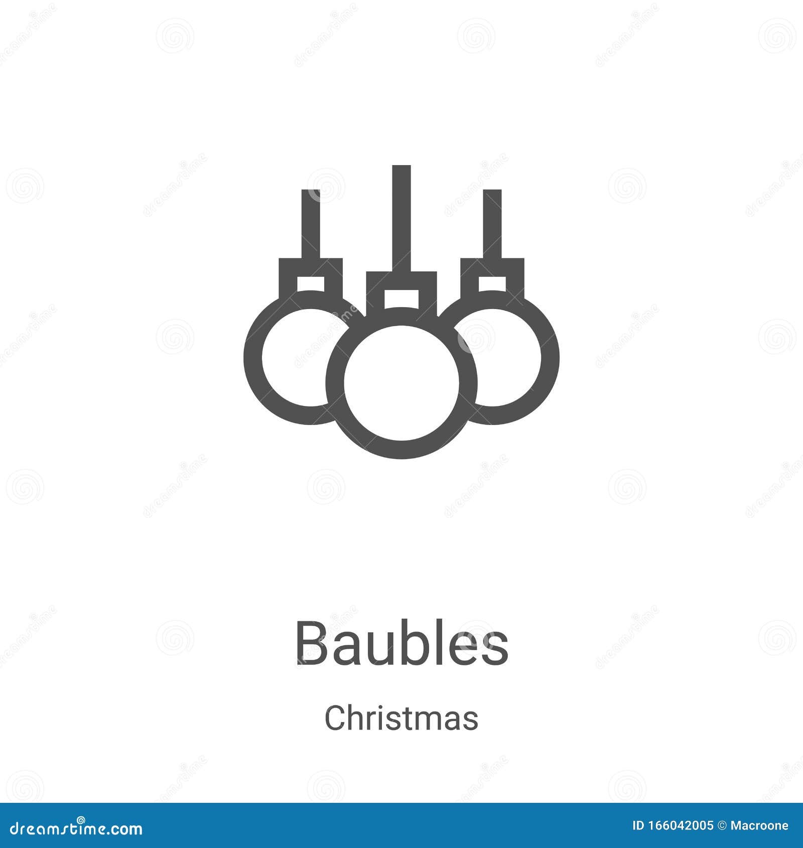 Baubles Icon Vector from Christmas Collection. Thin Line Baubles ...