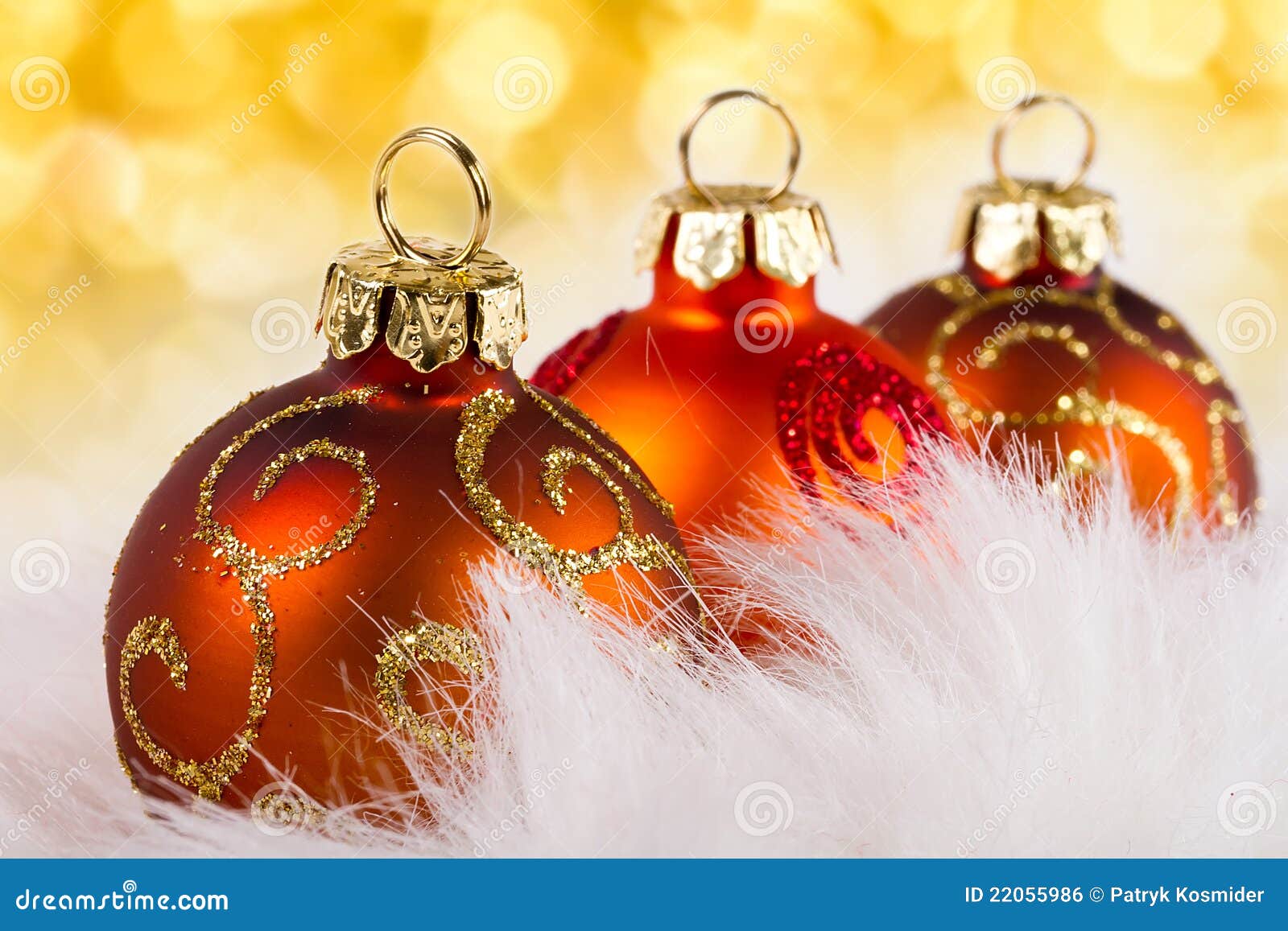 Baubles Over Abstract Lights Background Stock Photo - Image of brown ...