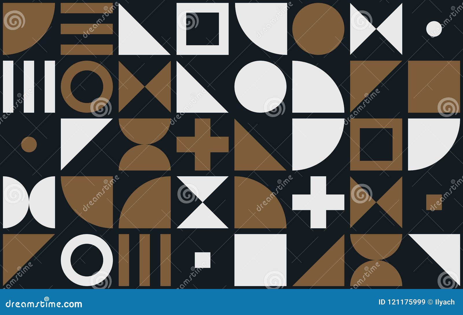 Bauhaus Art Vector Simple Shape Pattern Background | CartoonDealer.com ...