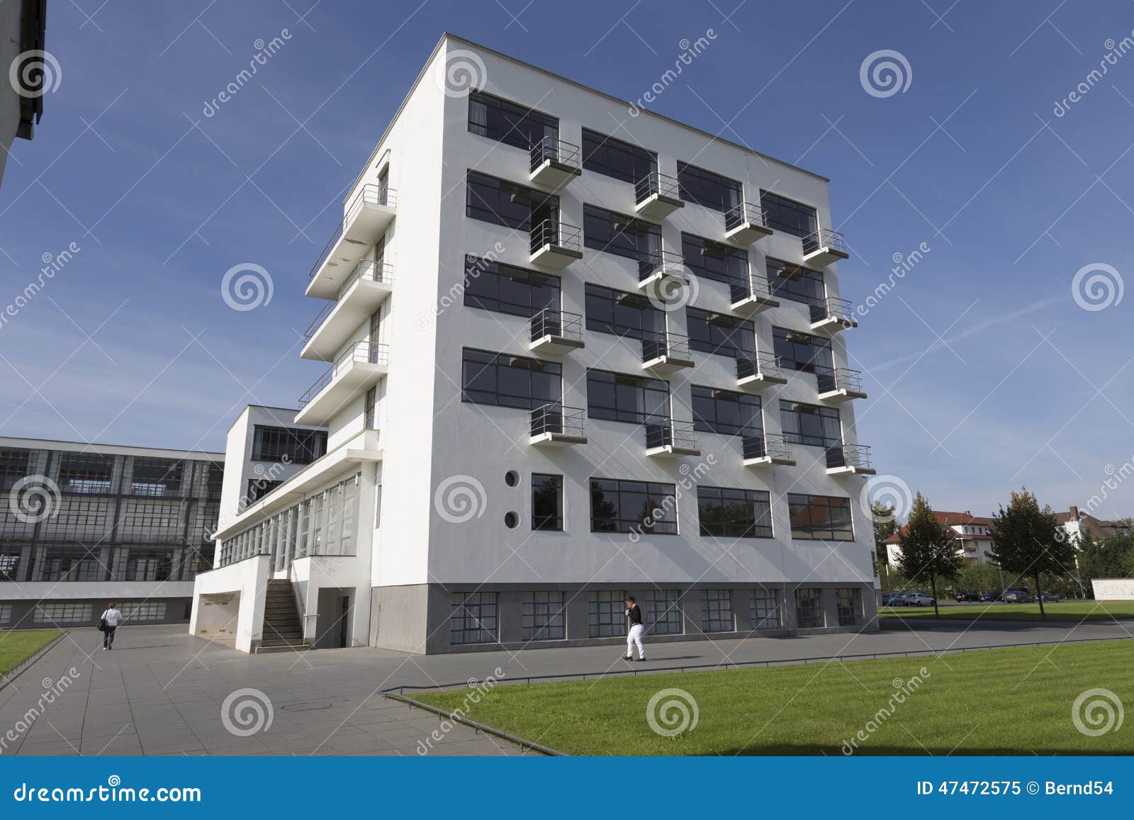 Bauhaus with balconies editorial image. Image of architecture - 47472575