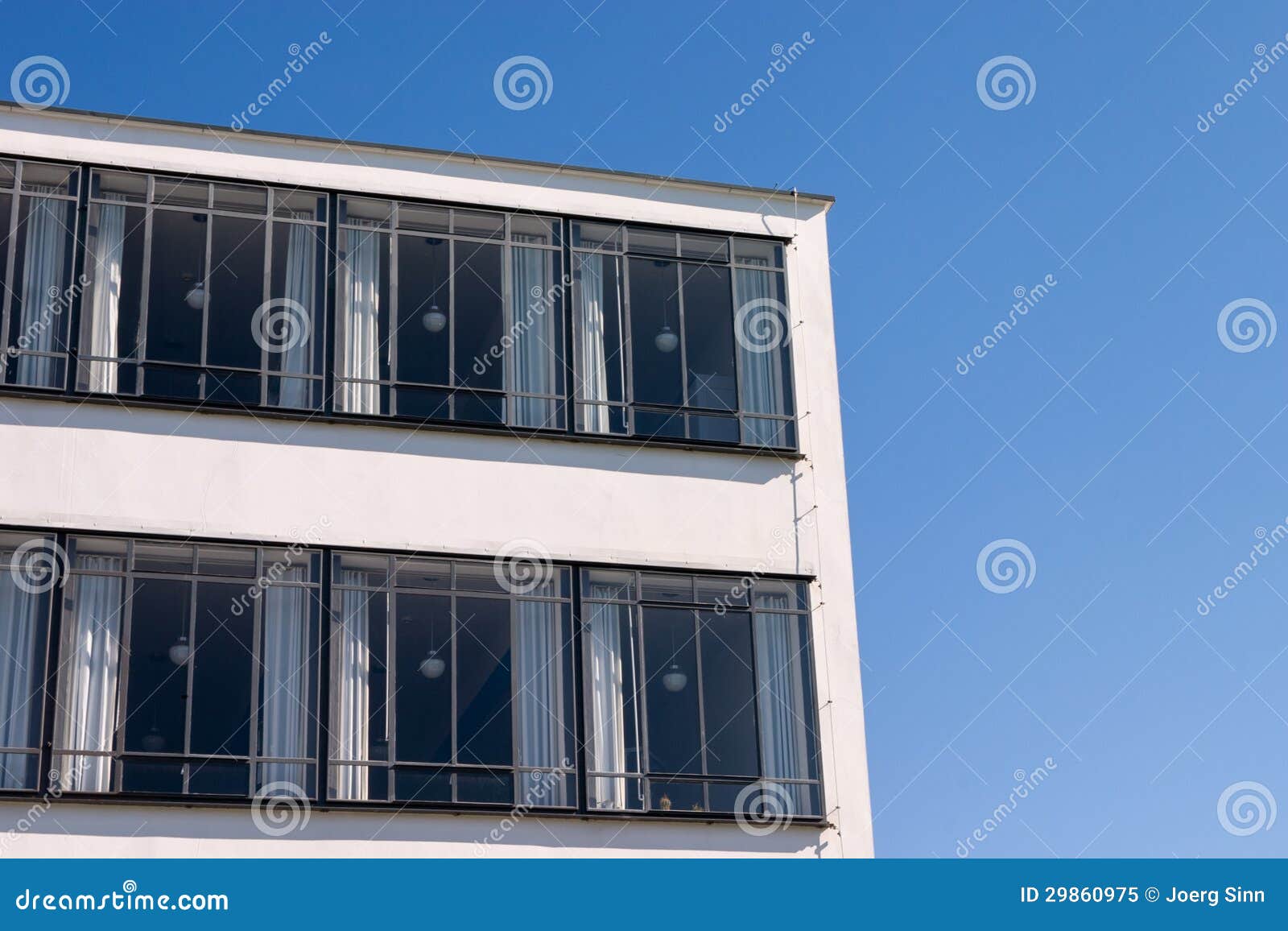 Bauhaus Dessau Detail Windows Stock Image - Image of dessau, blue: 29860975