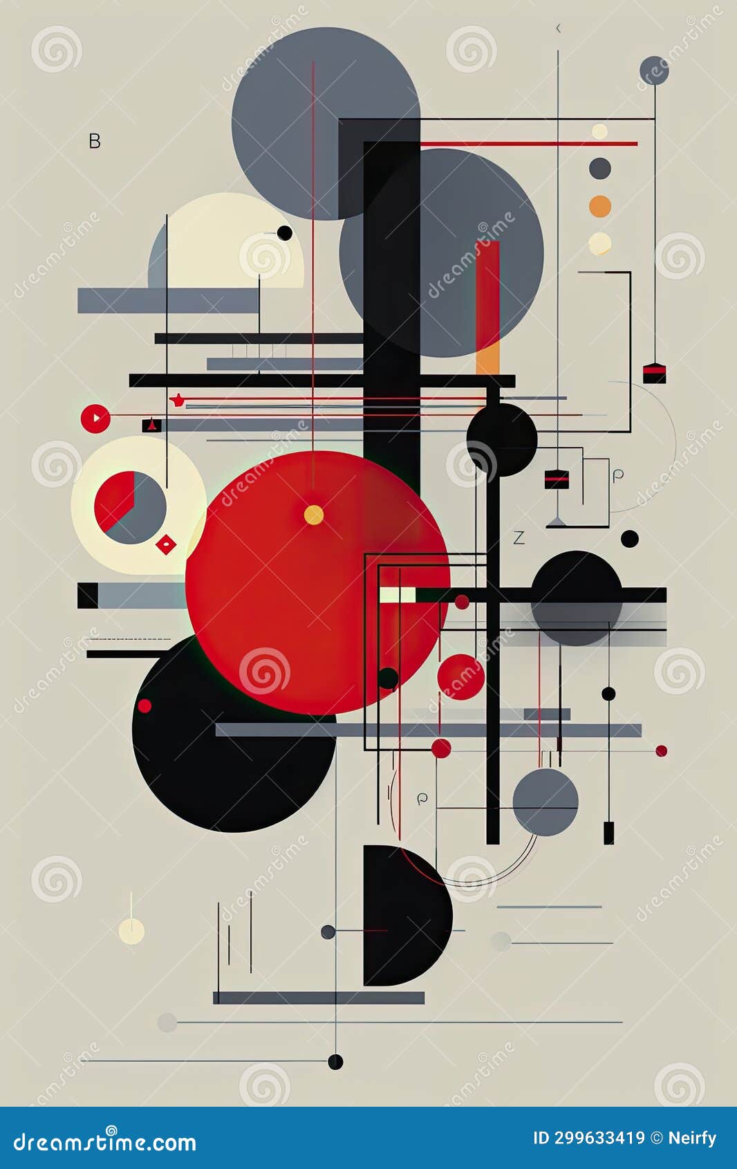 Bauhaus Pattern, Abstract Background Stock Illustration - Illustration ...