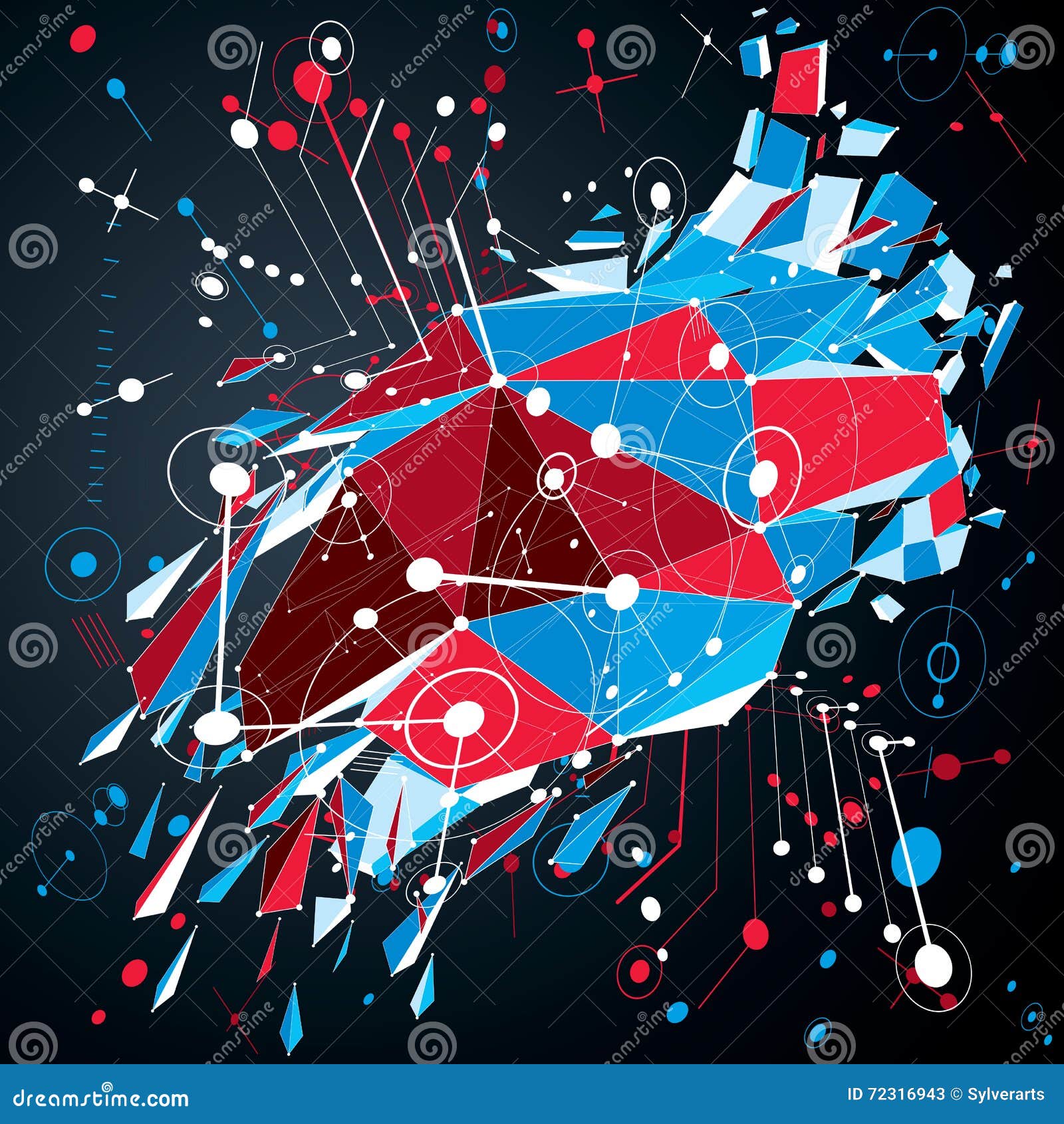 Bauhaus Wallpaper With Low Poly Design Elements, Perspective Col ...