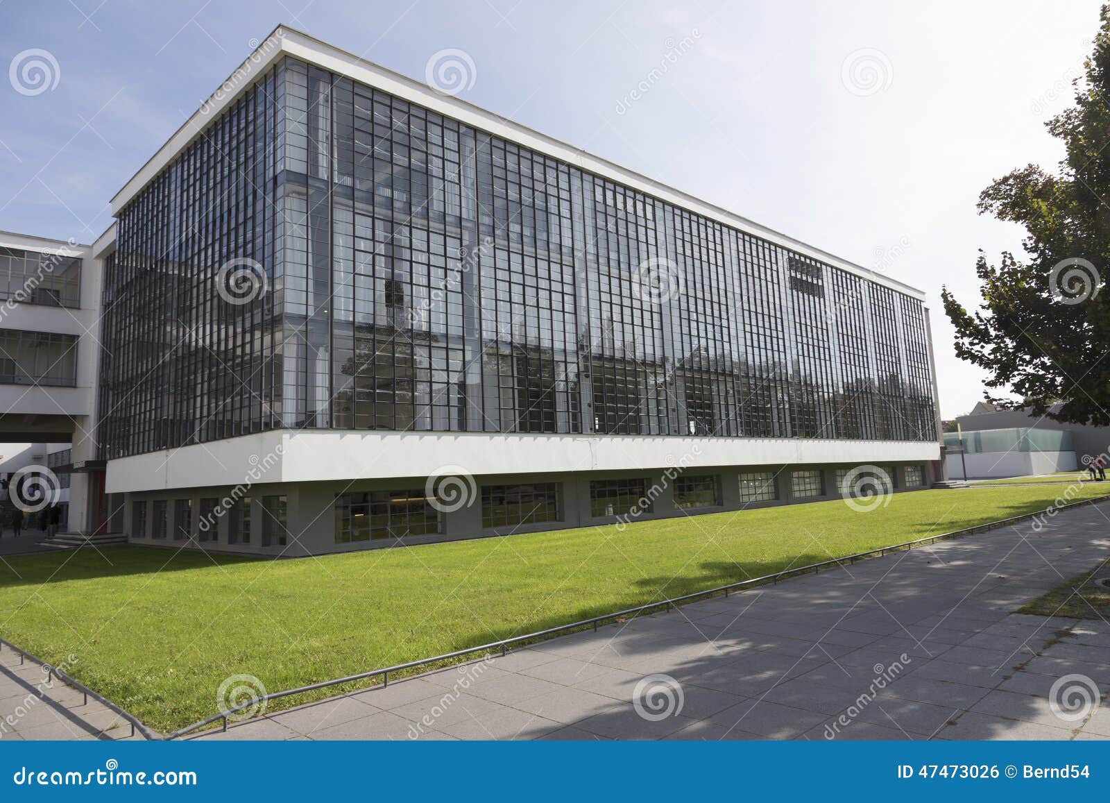 Bauhaus wing 2 editorial photo. Image of windows, paving - 47473026