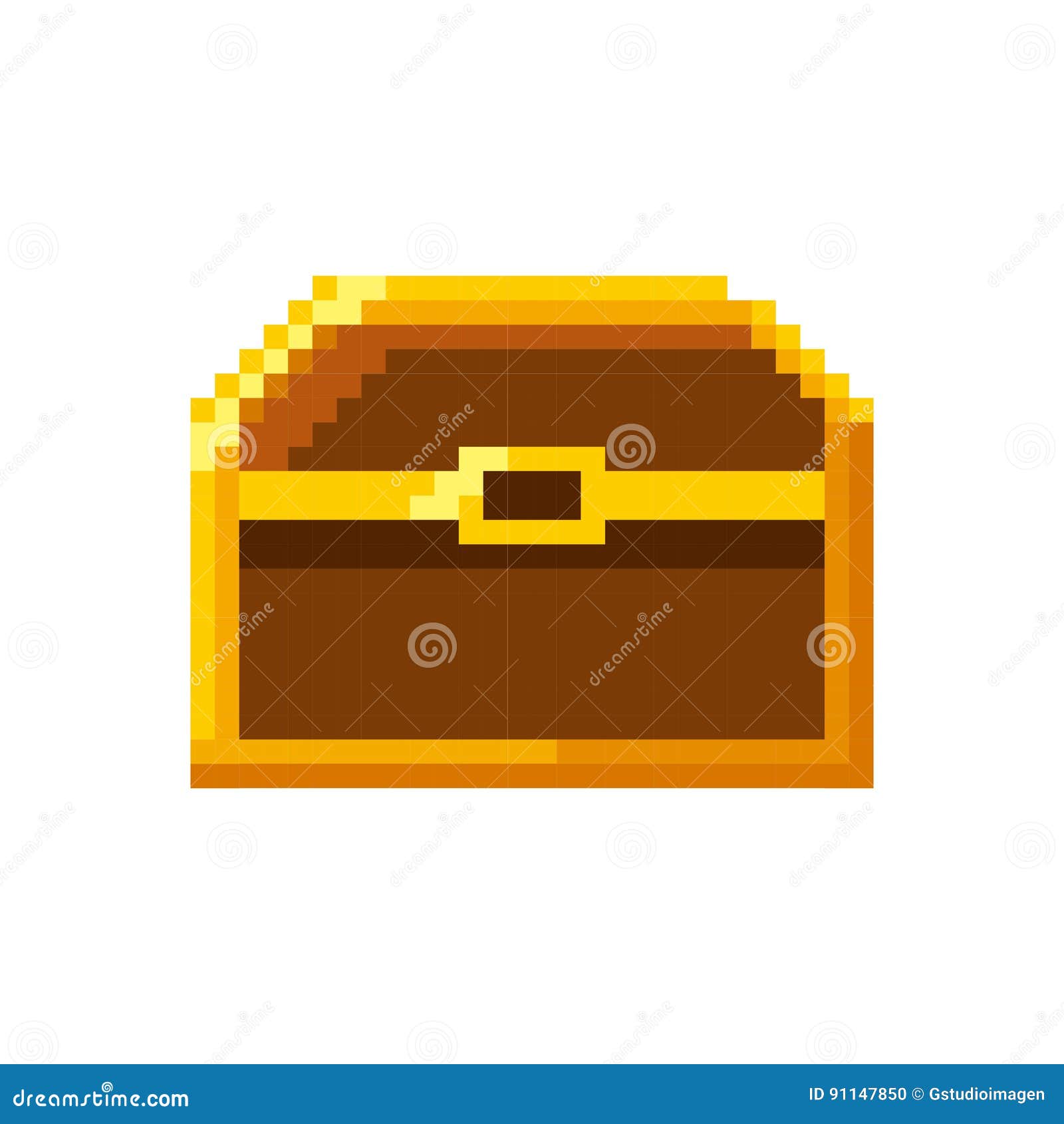 Baul Treasure Video Game Pixelated Stock Vector - Illustration of ...