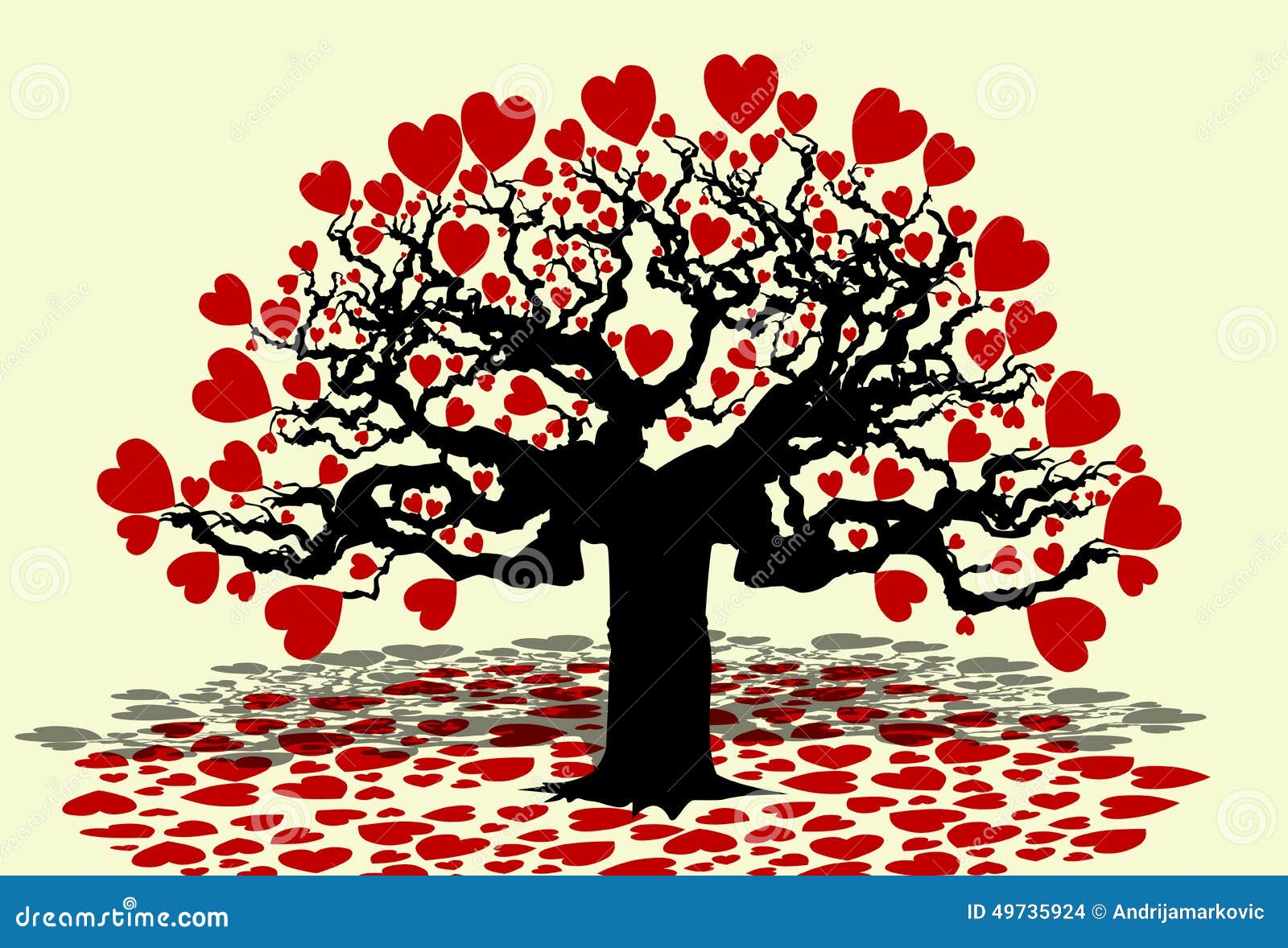 Baum der Liebe vektor abbildung. Illustration von betrieb - 49735924