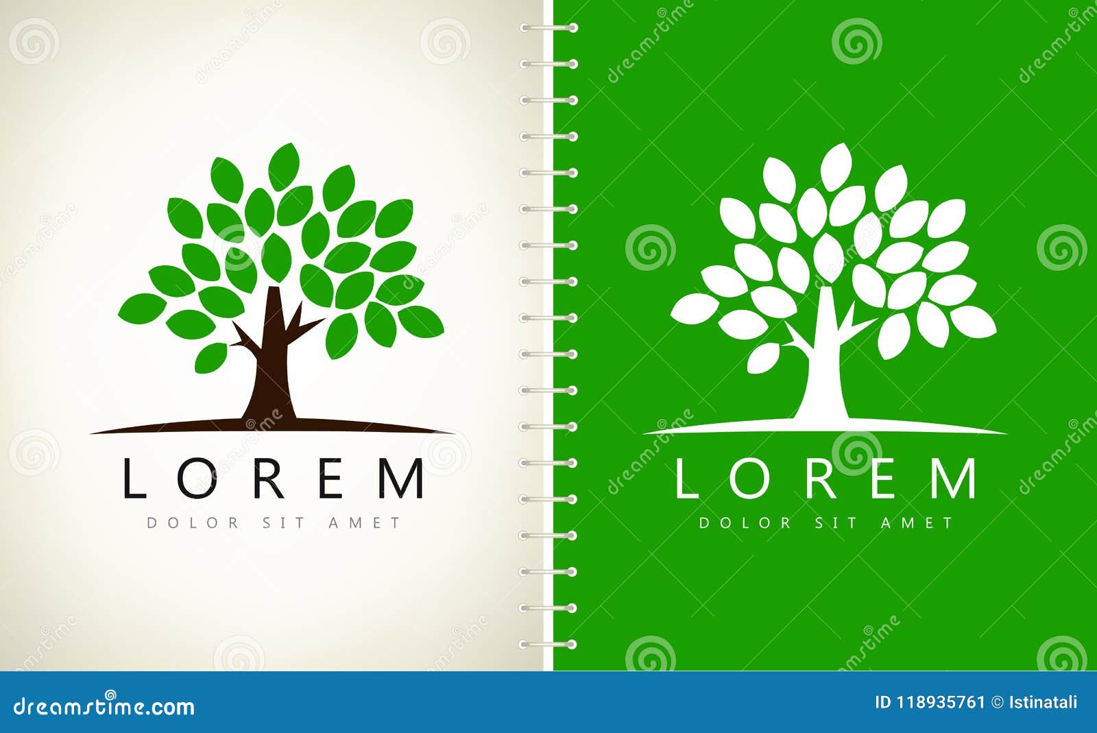 Baum Logo Vector vektor abbildung. Illustration von betrieb - 118935761