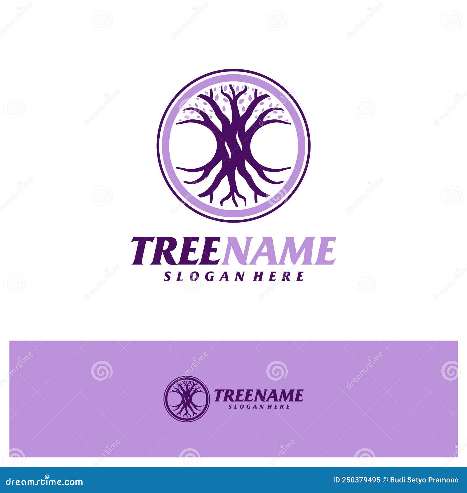 Baum Mit Root-Logo-Designvorlage. Baum-Logo-Vektor. Symbol Stock ...