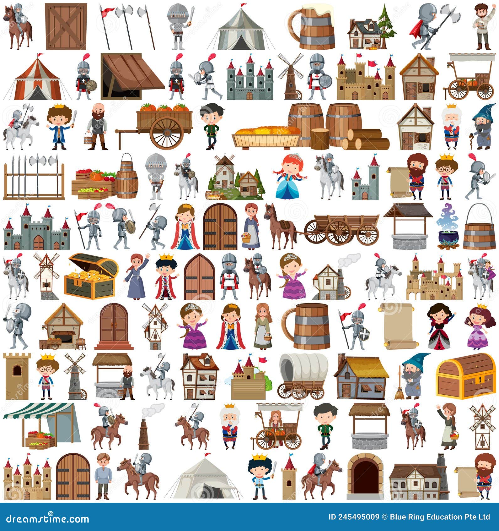 Baureihe Mittelalterlicher Schriftzeichen Vektor Abbildung ...