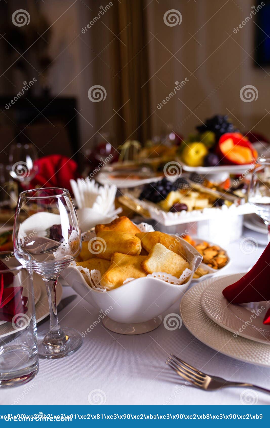 Baursaks on the Table for the Celebration of Nauryz Stock Image - Image ...