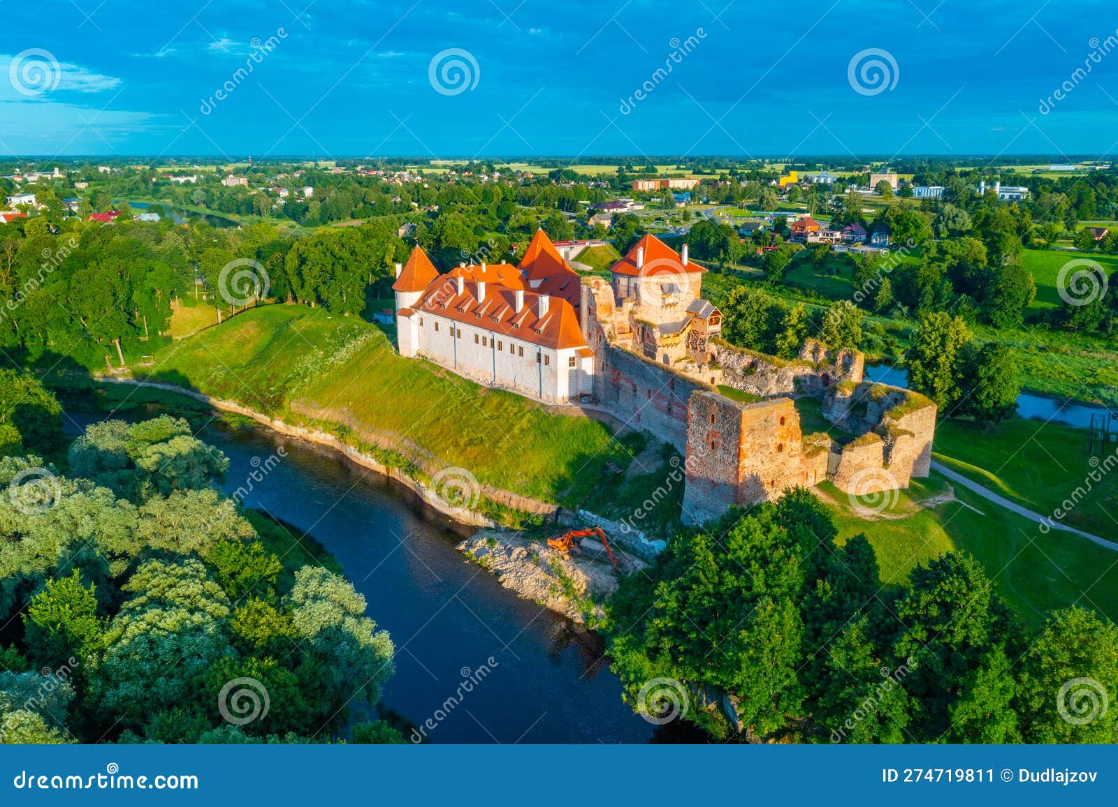 Bauska Castle Museum in Latvia Stock Image - Image of green, musa ...