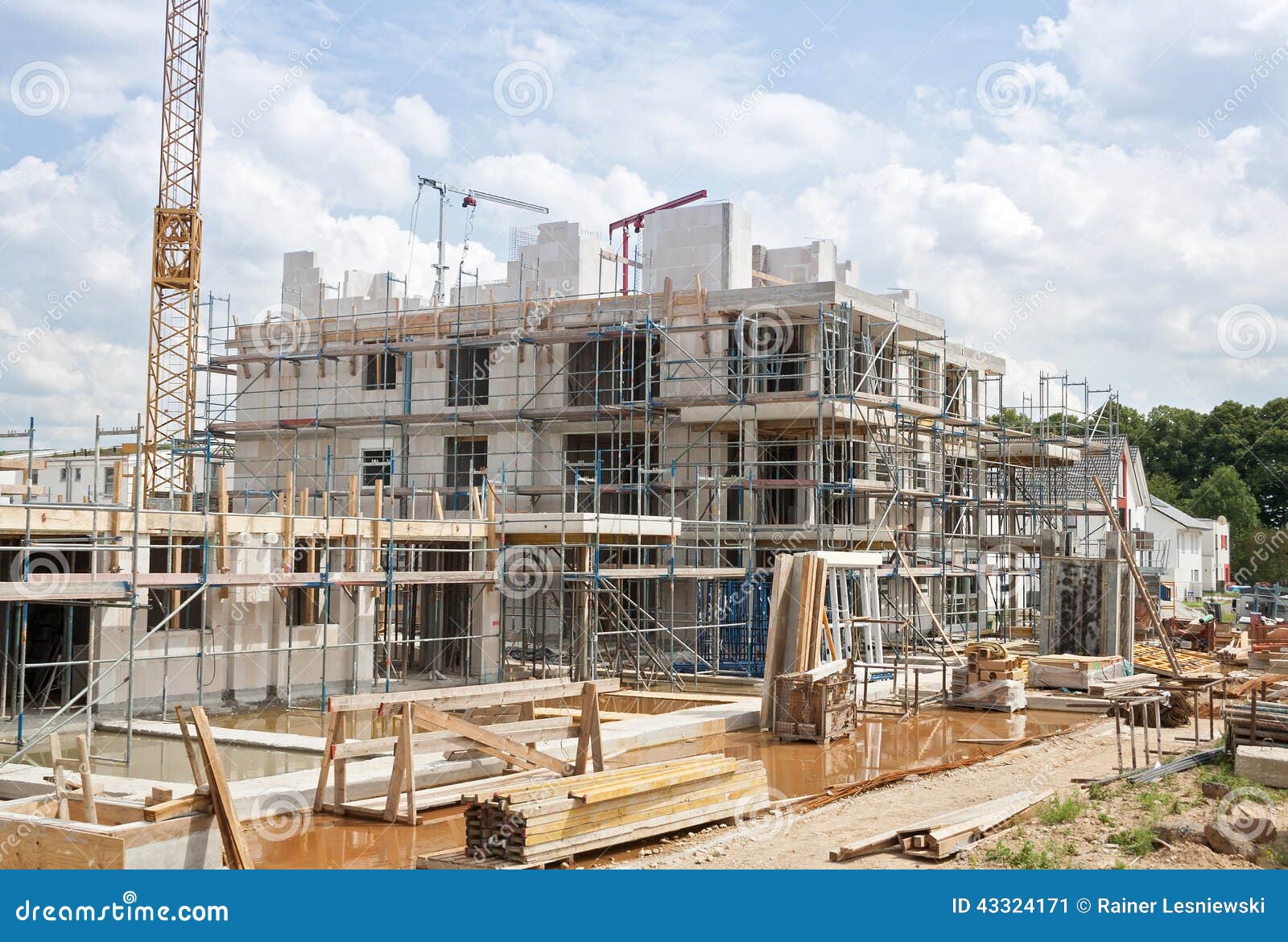 Baustelle, Haus stockbild. Bild von gebäude, arbeit, architektur - 43324171