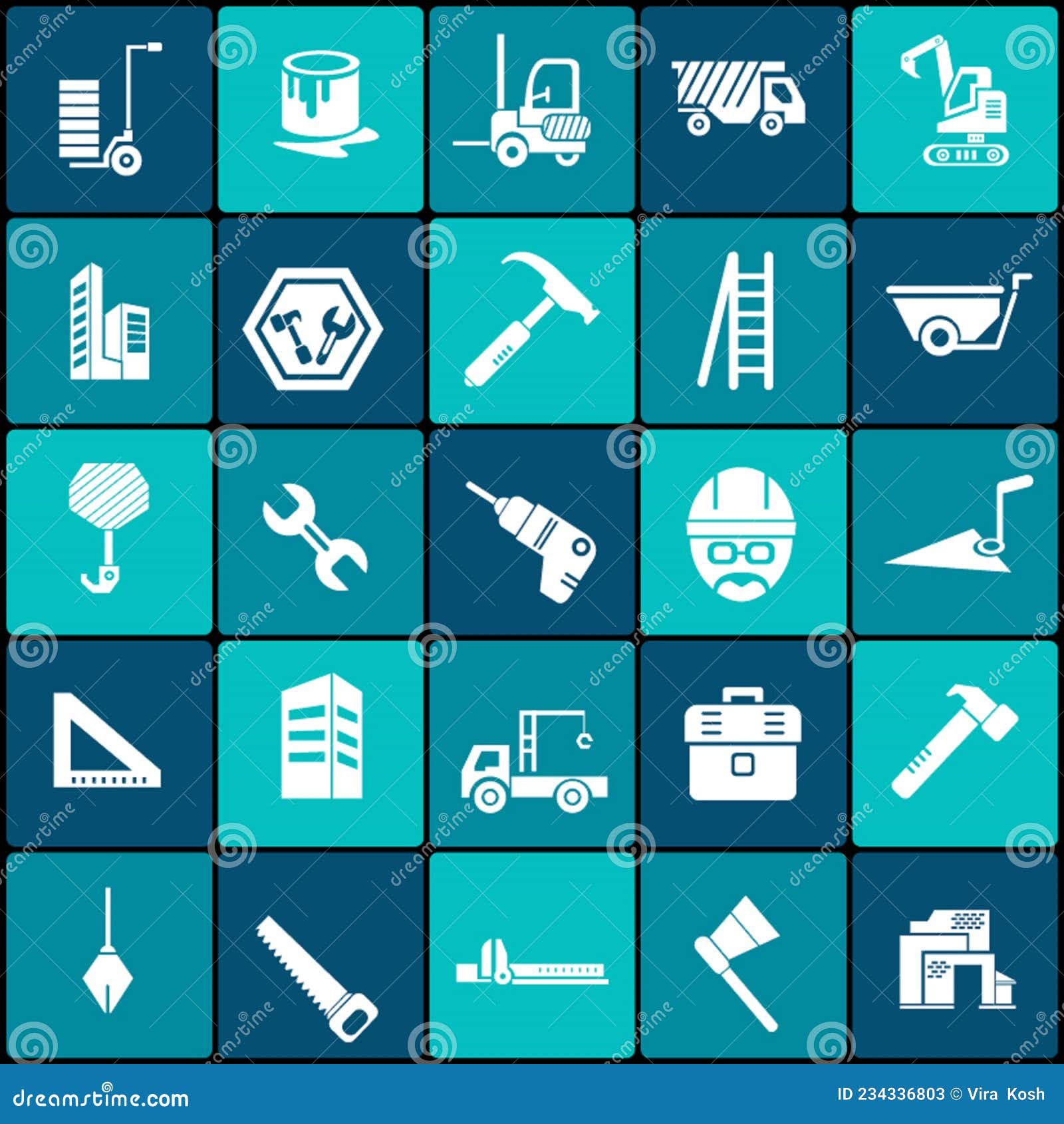 Bausymbole 4 stock abbildung. Illustration von graved - 234336803