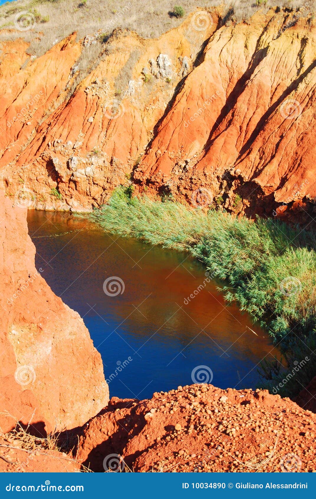 Bauxite cave pit stock photo. Image of lake, background - 10034890