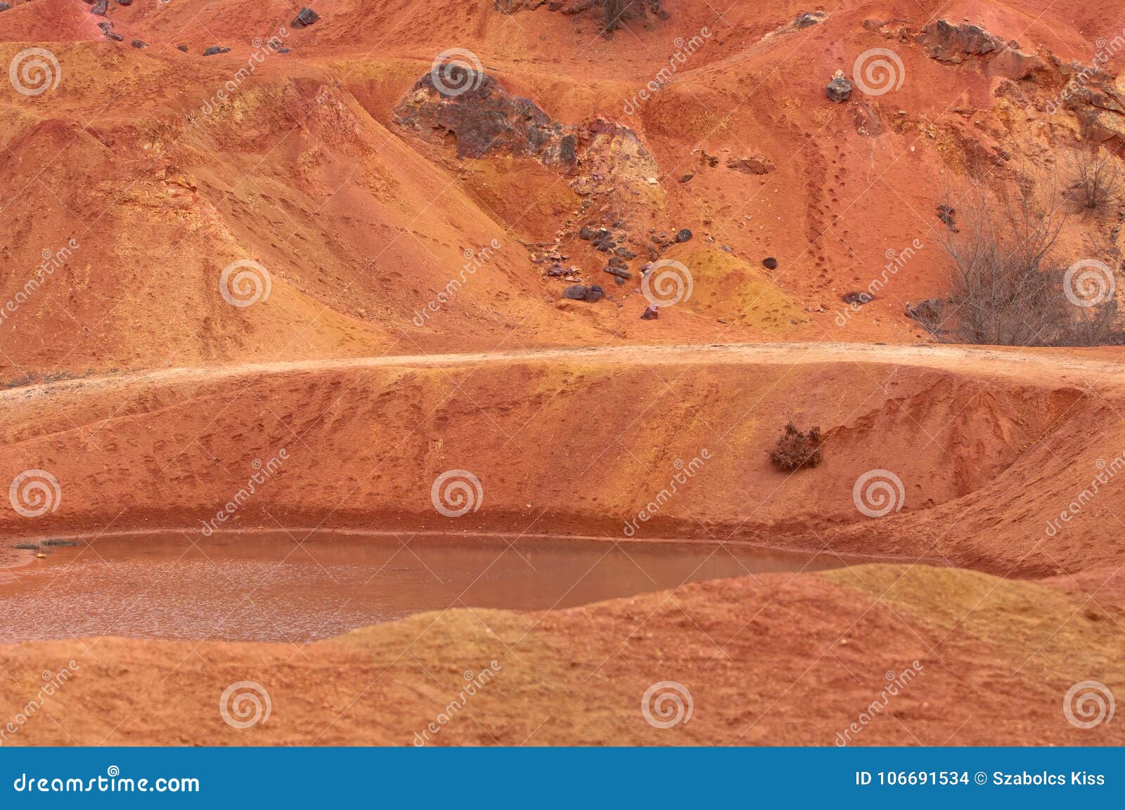 Bauxite Mine Raw Bauxite on Surface Stock Photo - Image of iron ...