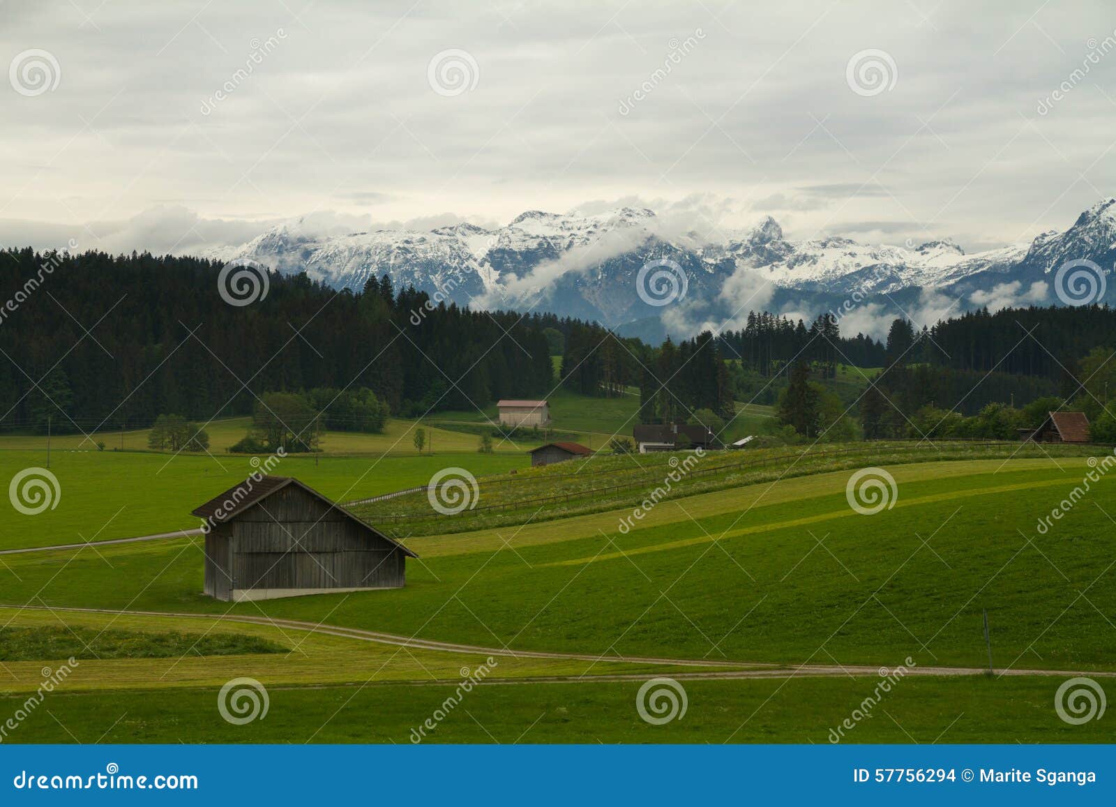 Bavaria fields, Germany stock photo. Image of snow, germany - 57756294