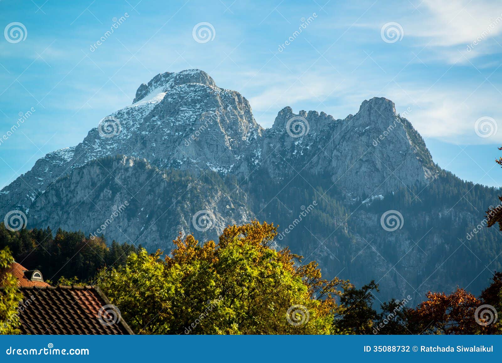 Bavarian Alps in Germany stock photo. Image of mountain - 35088732