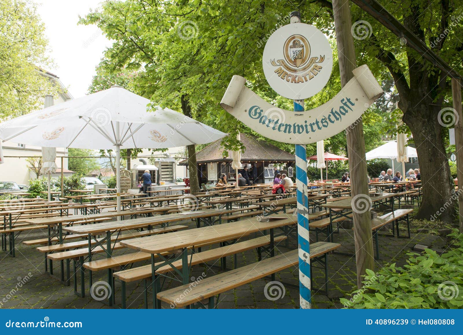 Bavarian beer garden editorial stock image. Image of bavarian - 40896239