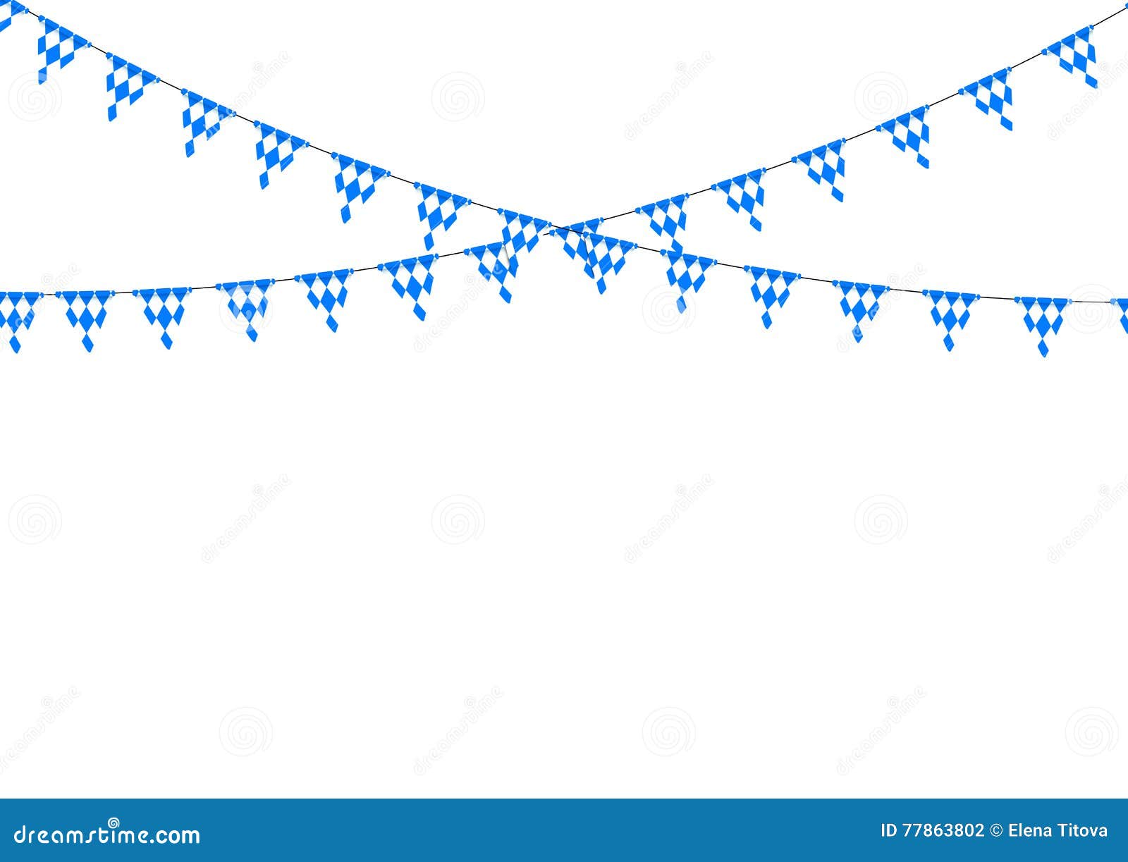 Bavarian Bunting Festoon from Germany with Diamond Pattern. Stock ...