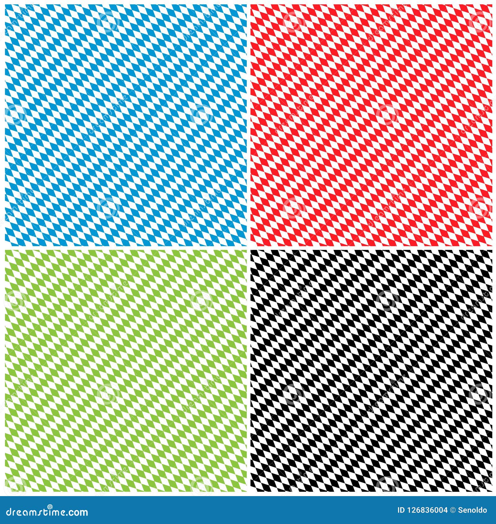 Bavarian Diamond Pattern Texture Background Set - Rhombus Stock ...