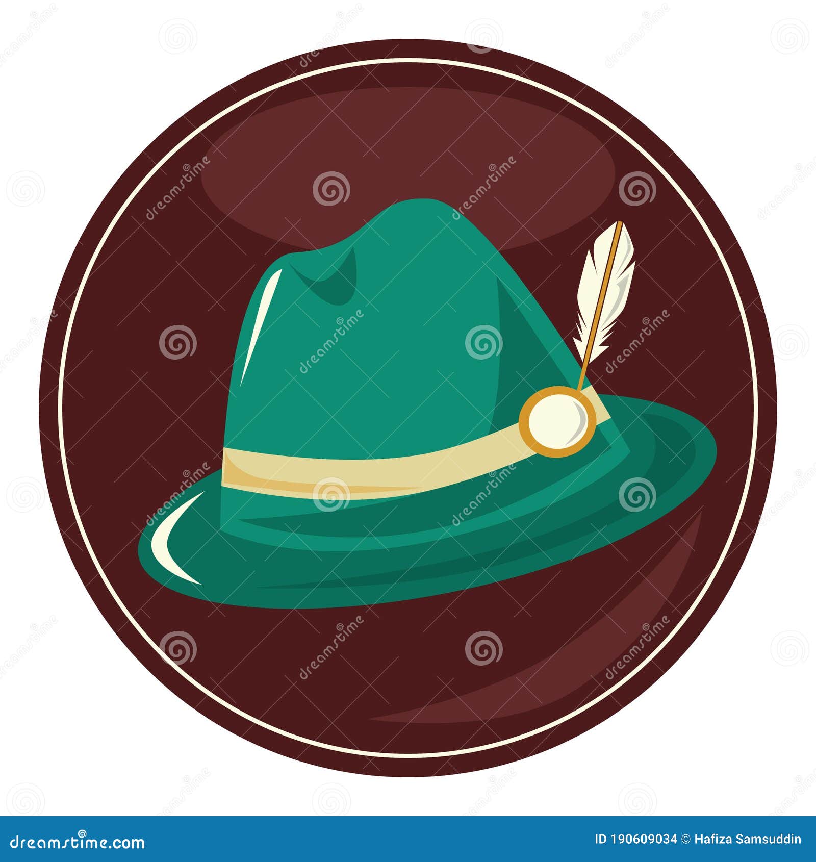 Bavarian Hat. Vector Illustration Decorative Design Stock Vector ...
