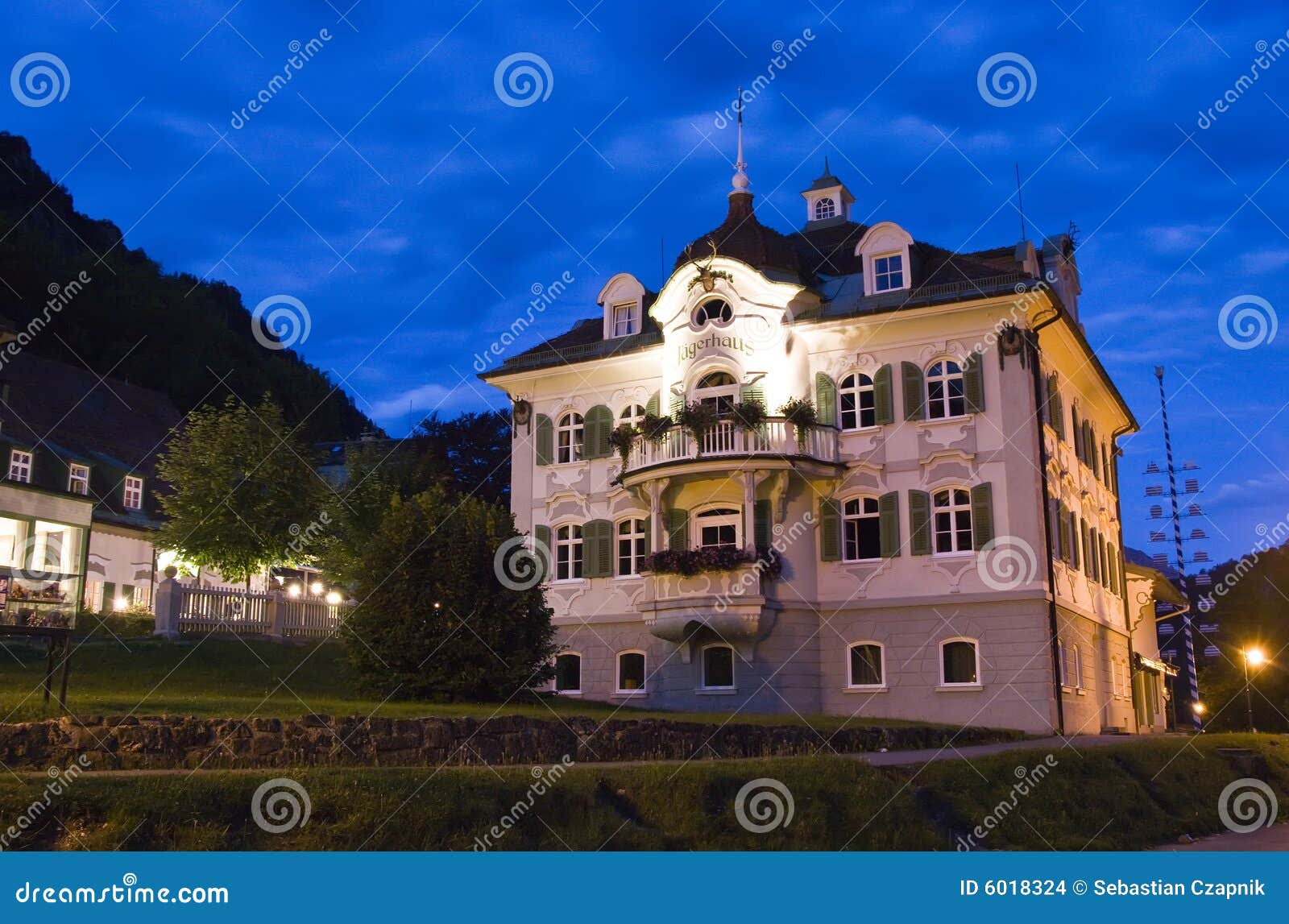 Bavarian house in Fussen stock photo. Image of bavarian - 6018324