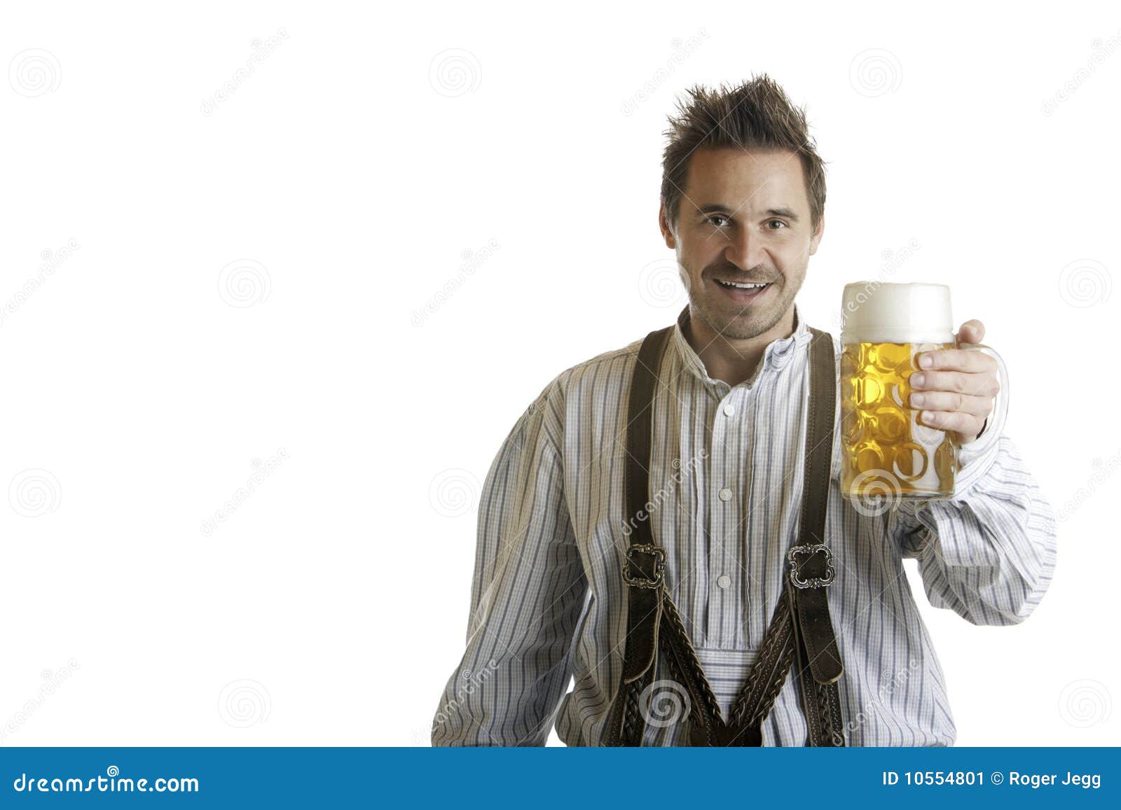 Bavarian Man with Oktoberfest Beer Stein (Mass) Stock Image - Image of ...