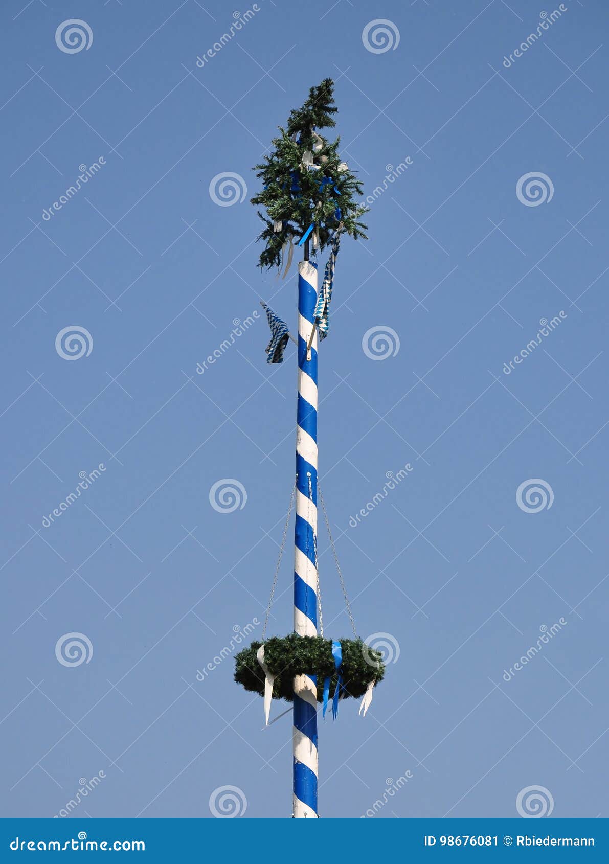 Bavarian may pole stock image. Image of customs, bavarian - 98676081