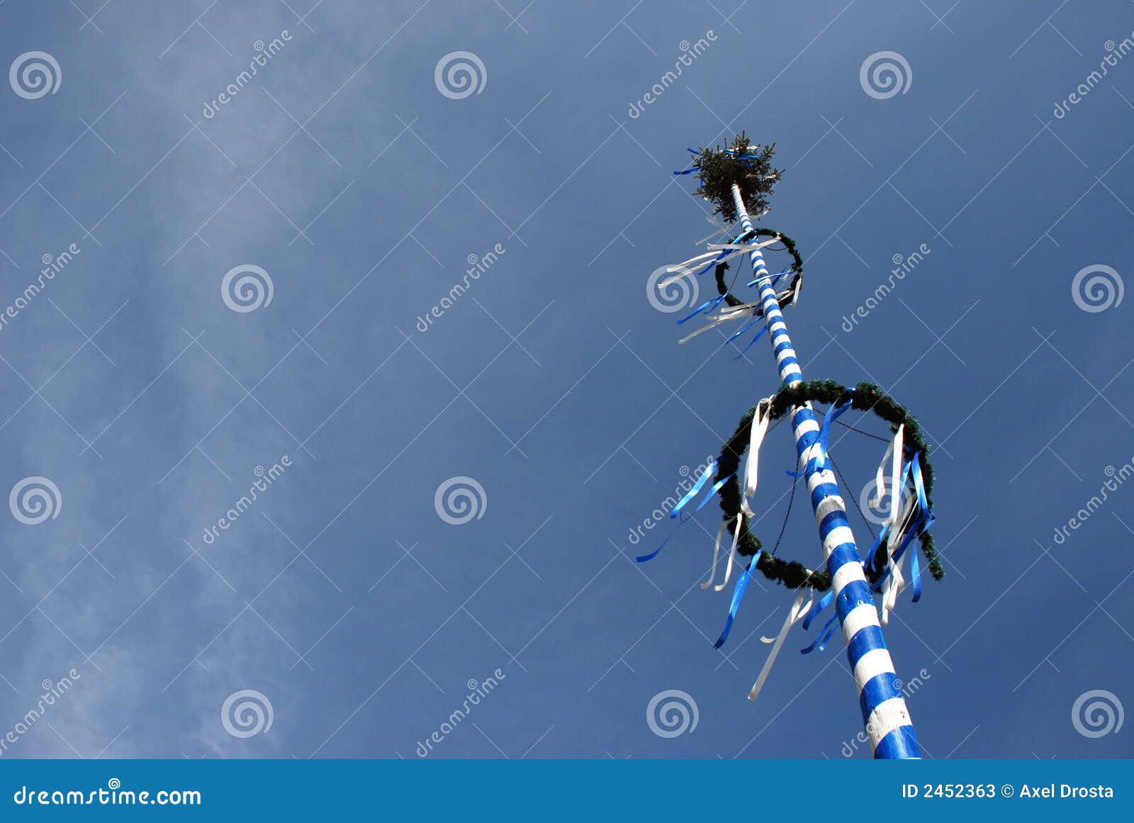 Bavarian Maypole On Viktualienmarkt, Munich, Germany. Symbols Of ...