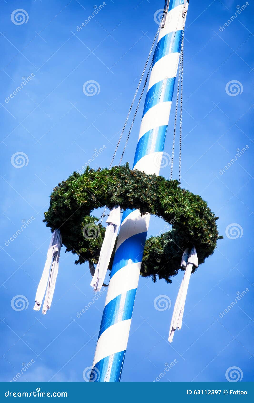 Bavarian maypole stock image. Image of celebration, traditional - 63112397