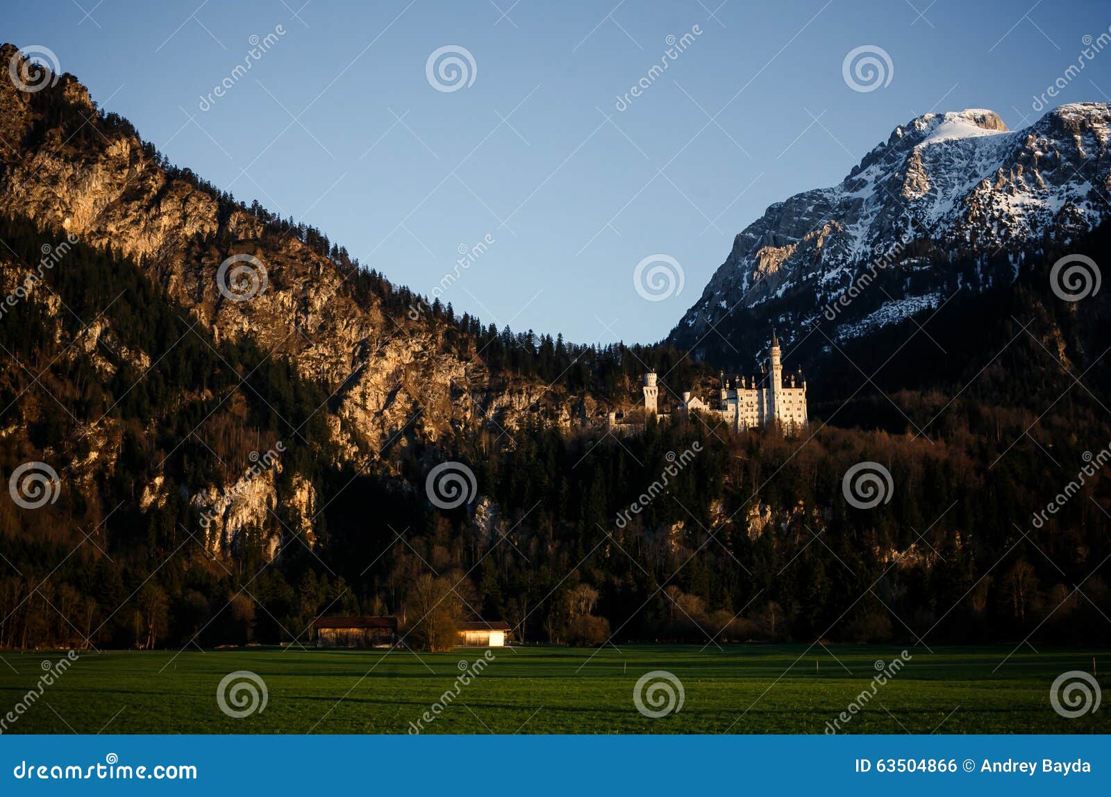 Bavarian Neuschwanstein Castle Stock Photo - Image of famous, light ...