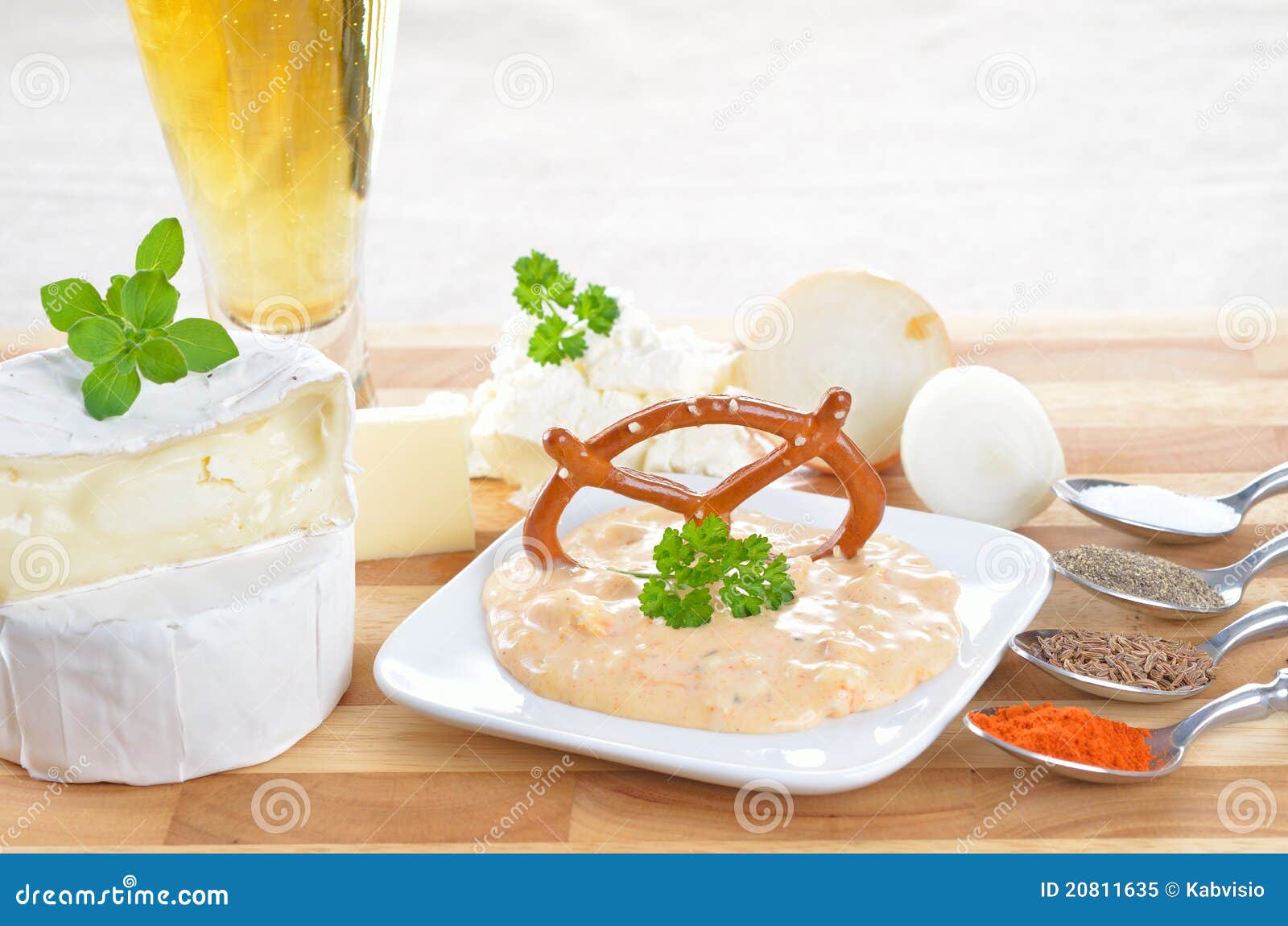 Bavarian Obazda with Ingredients Stock Image - Image of caraway ...