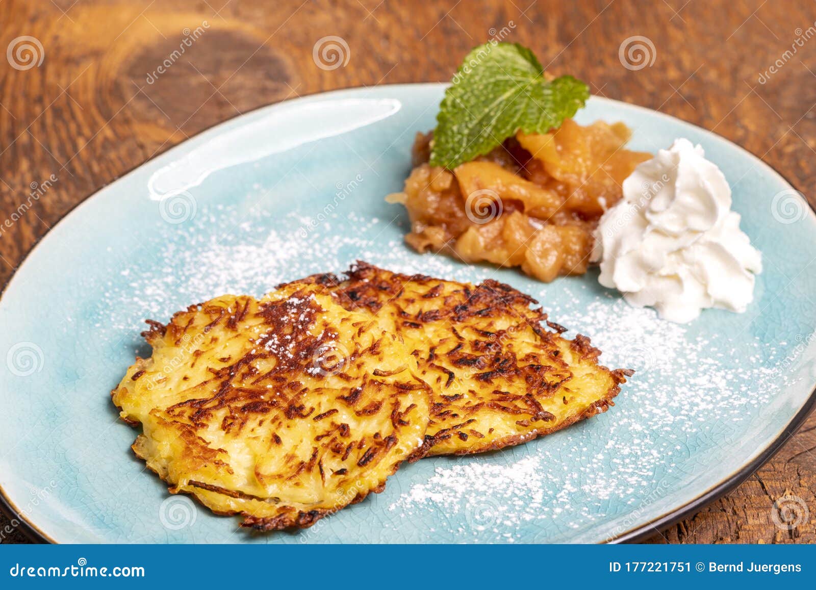 Bavarian sweet hash browns stock image. Image of swiss - 177221751