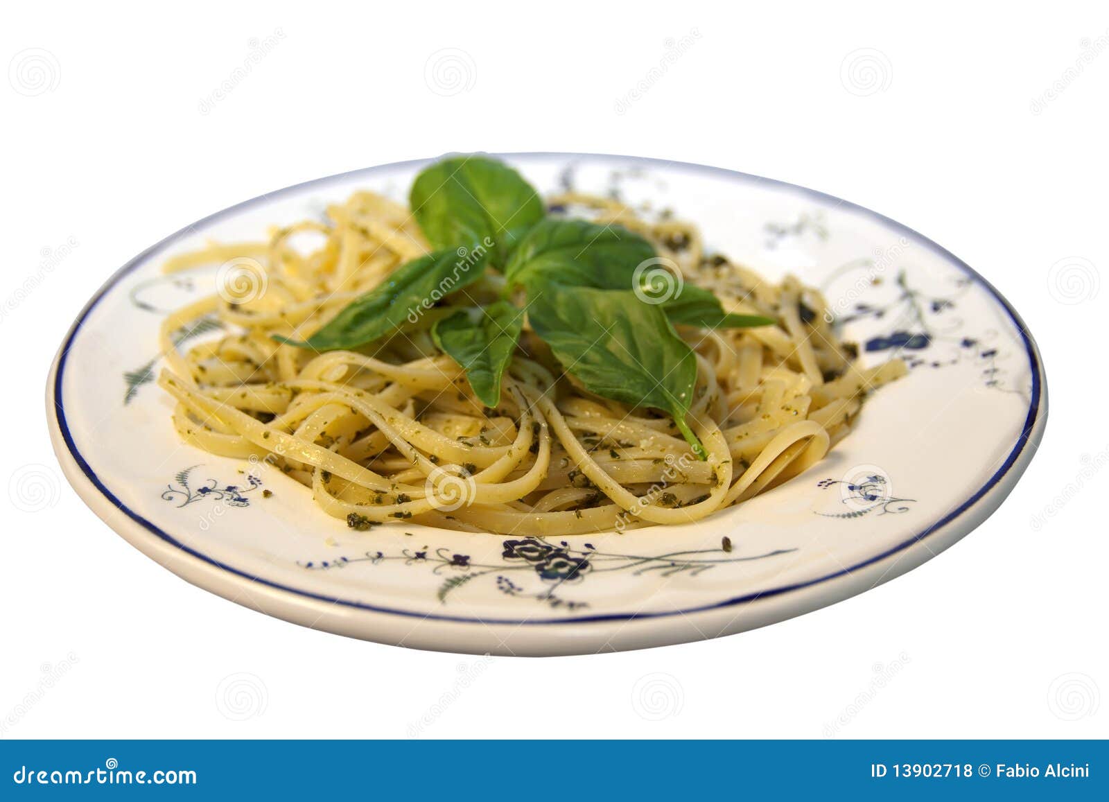 Bavette al pesto stock photo. Image of italian, healthy - 13902718