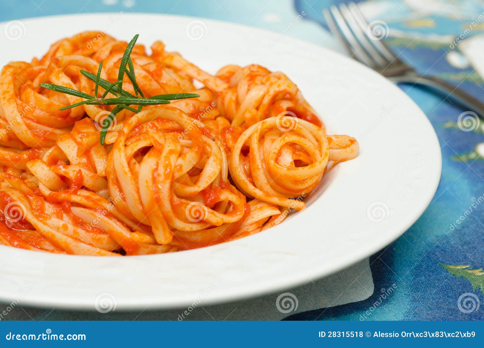 Bavette with tomato sauce stock photo. Image of delicious - 28315518