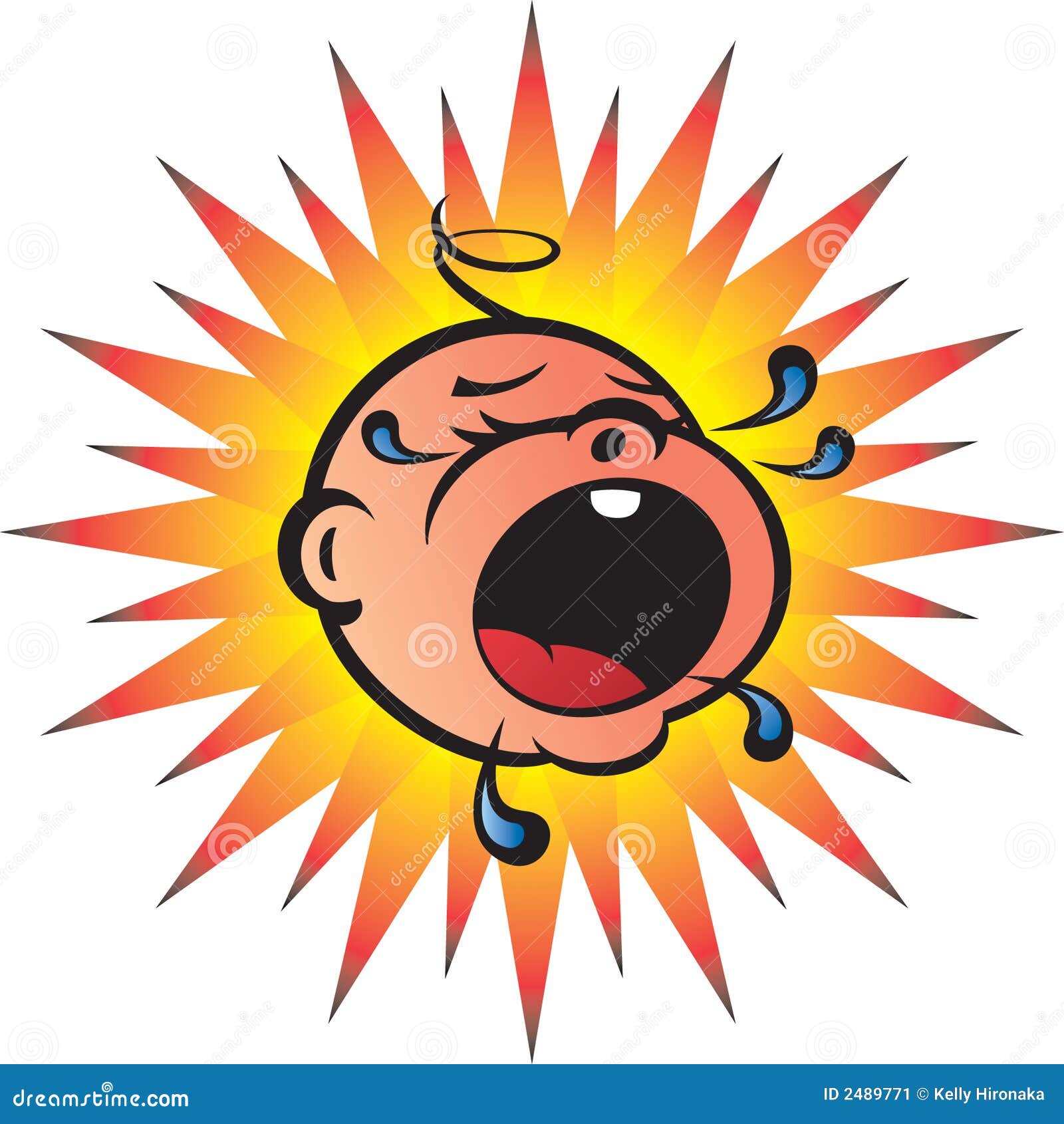 Bawling Baby stock illustration. Image of yelling, crying - 2489771