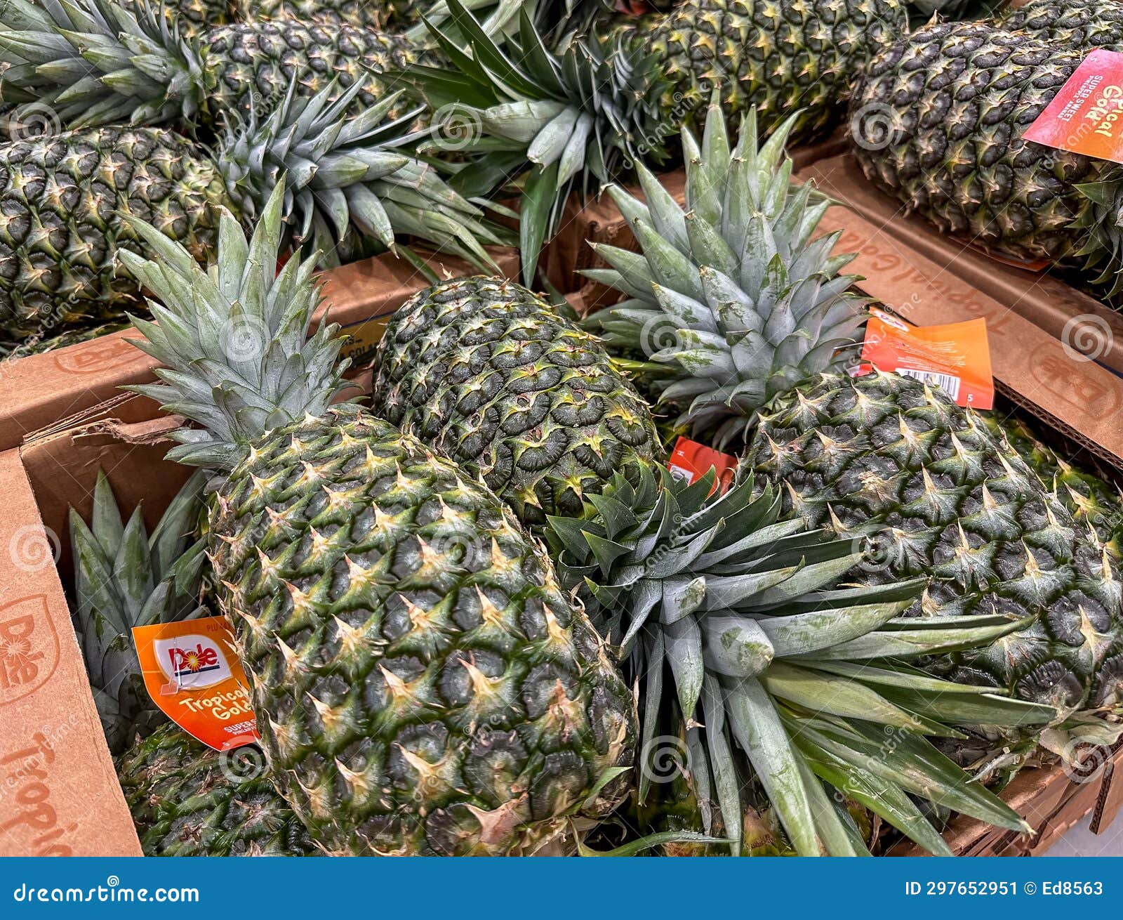 Baxter Mn 24 Jun 2023 Whole Pineapples On Display In Store