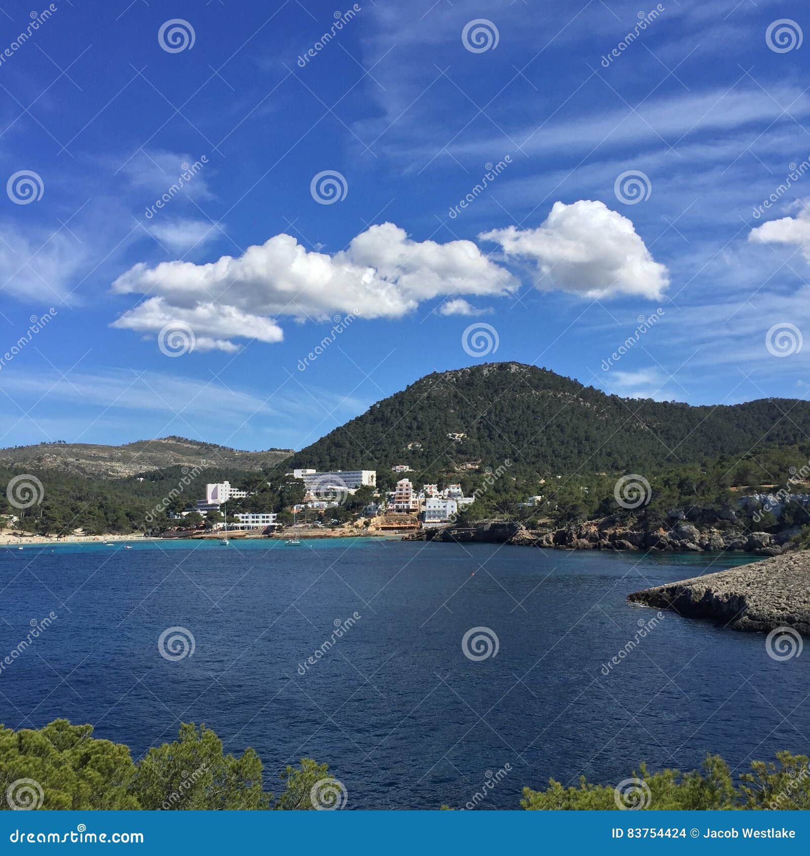Bay from above editorial stock image. Image of beach - 83754424