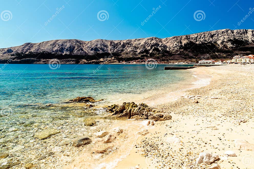 The Bay of Baska in a Sunny Day Stock Photo - Image of idyllic, outdoor ...