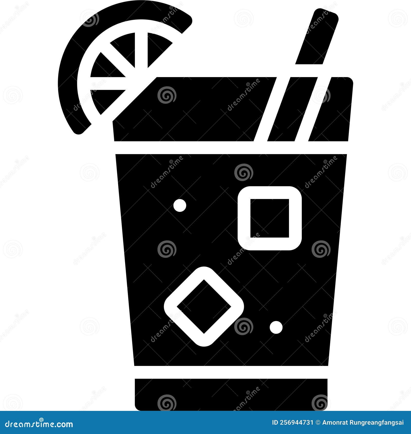 Bay Breeze Cocktail Icon, Alcoholic Mixed Drink Vector Stock Vector ...